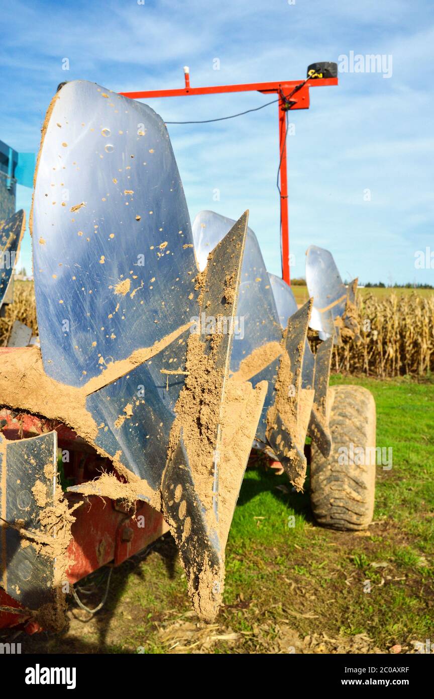 Une charrue ou une charrue, pour labourer les champs avant de semer. C ...