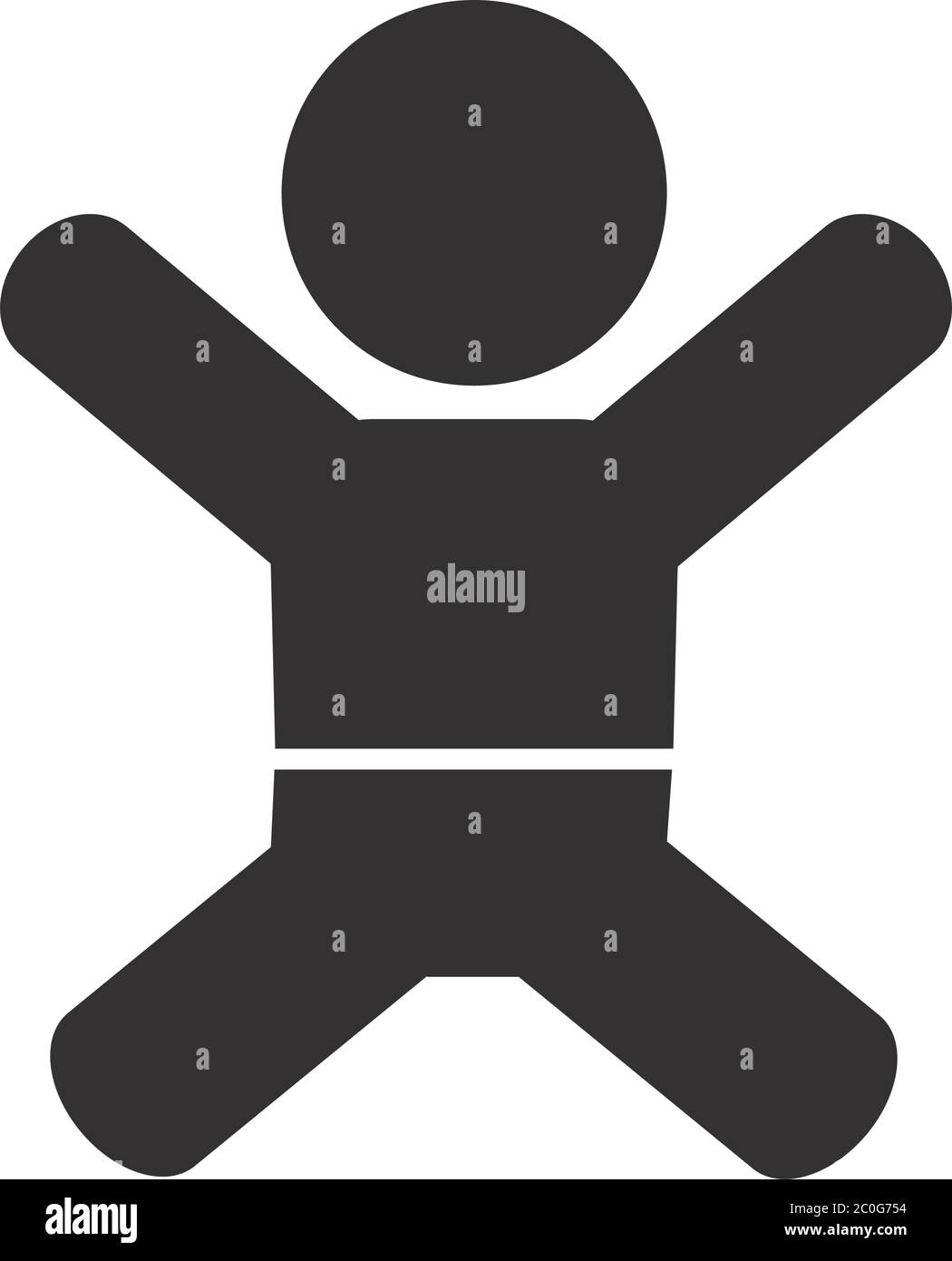 pictogramme de bébé sur fond blanc, style de silhouette, illustration ...