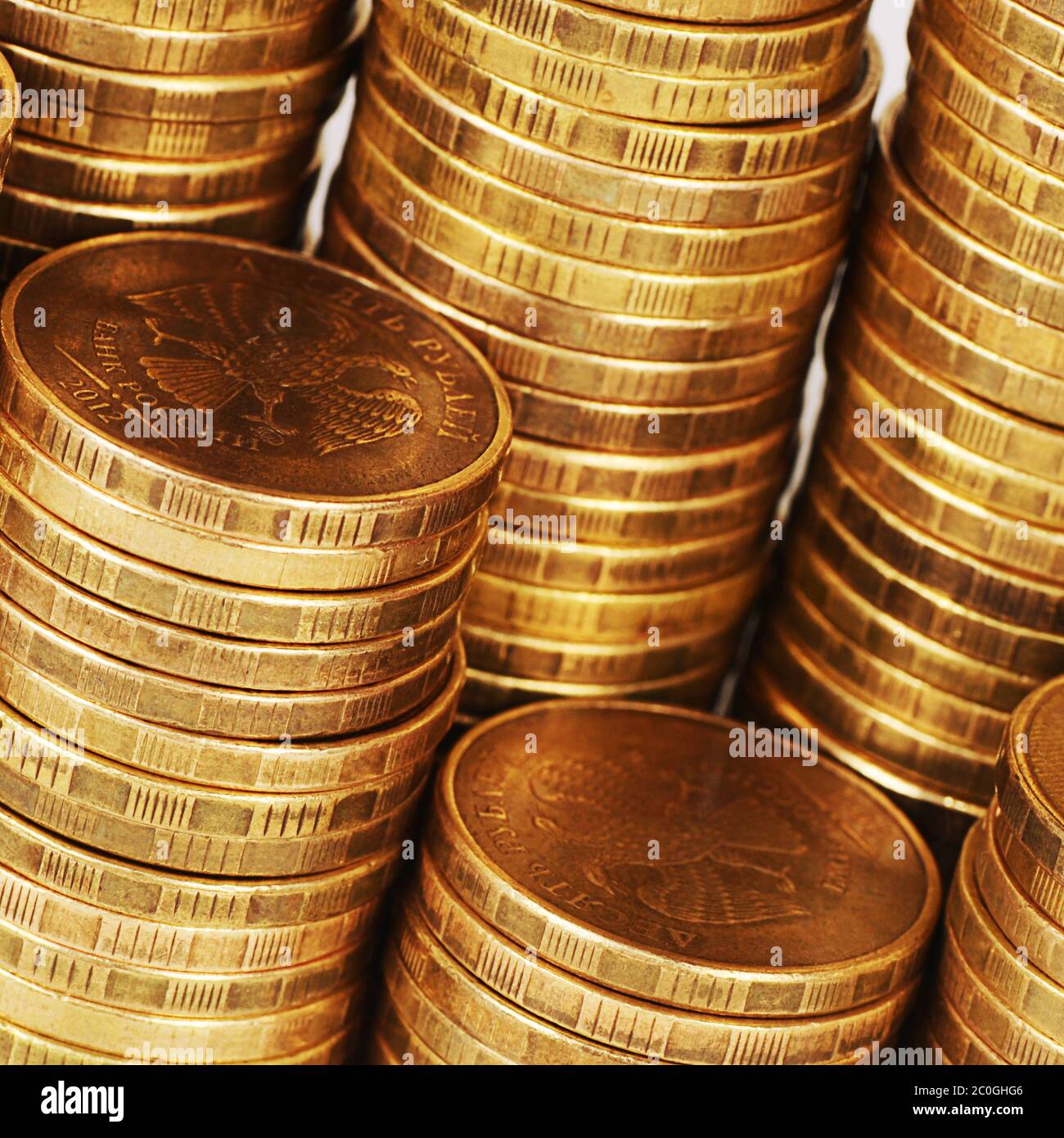 Gros plan de pile d'argent Banque de photographies et d’images à haute ...