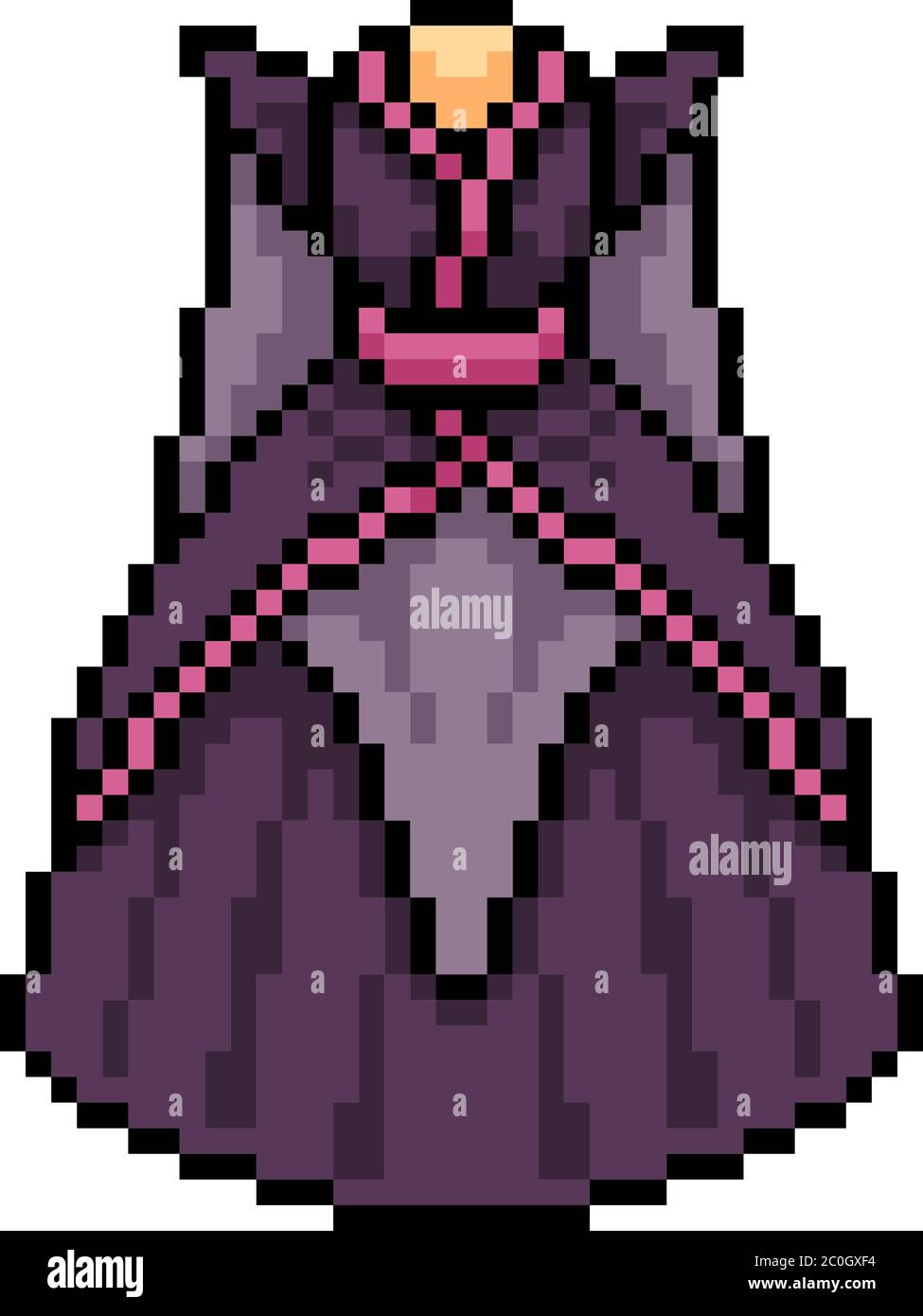 vector pixel art femelle robe isolé dessin animé Image Vectorielle ...
