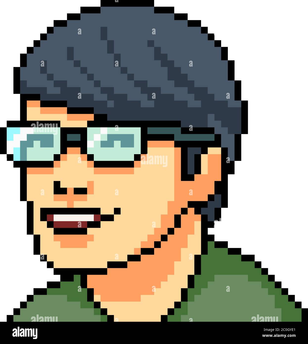 vecteur pixel art homme beau isolé dessin animé Image Vectorielle Stock ...