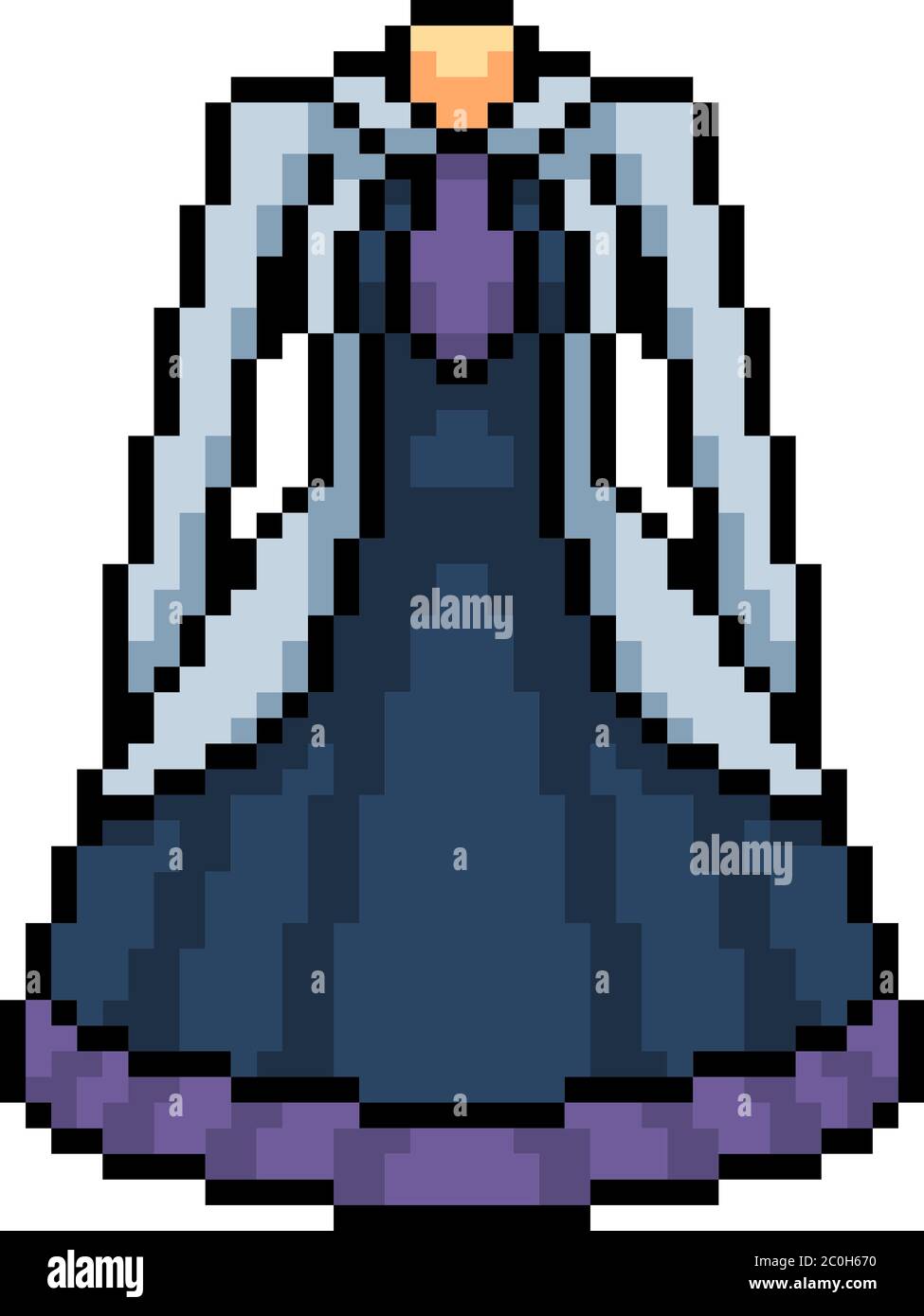 vector pixel art femelle robe isolé dessin animé Image Vectorielle ...