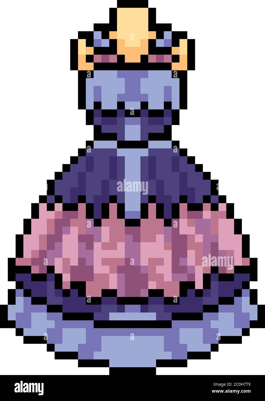 vector pixel art femelle robe isolé dessin animé Image Vectorielle ...