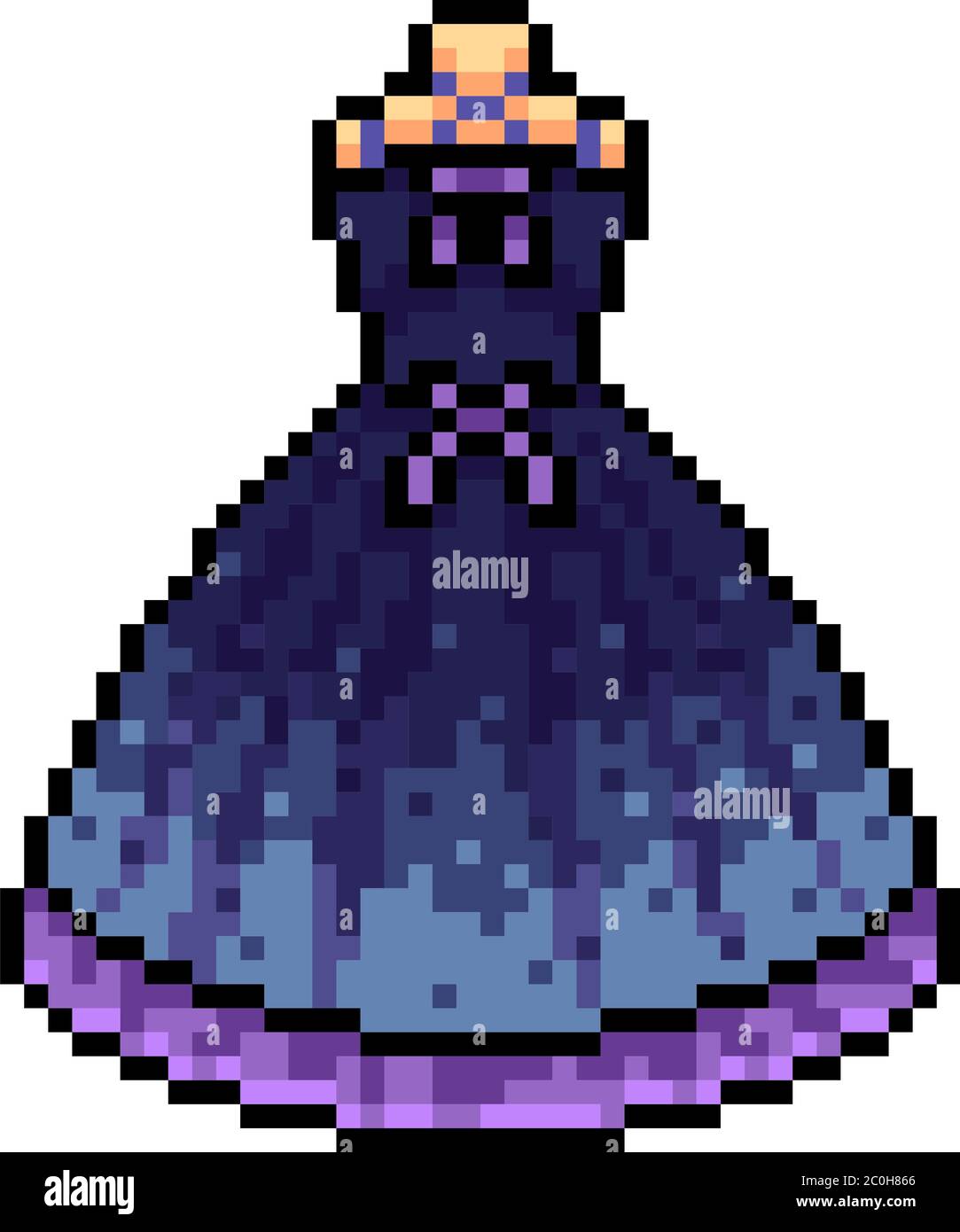 vector pixel art femelle robe isolé dessin animé Image Vectorielle ...