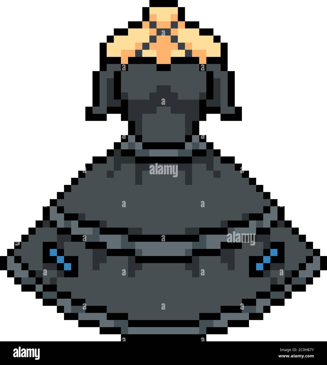 vector pixel art femelle robe isolé dessin animé Image Vectorielle ...