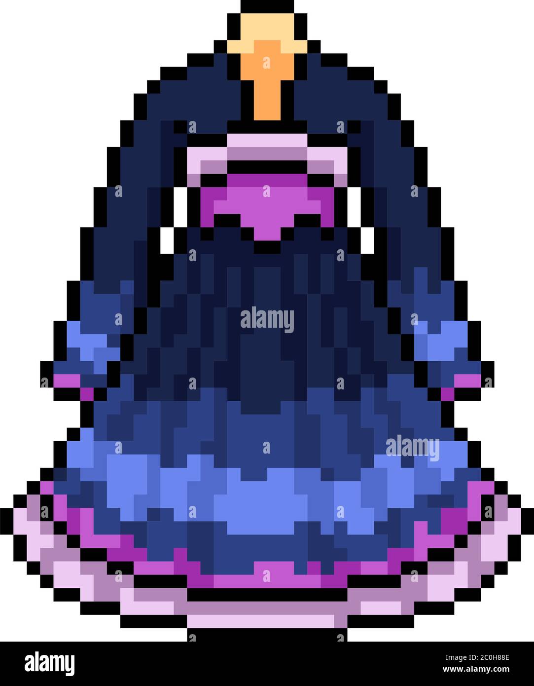 vector pixel art femelle robe isolé dessin animé Image Vectorielle ...