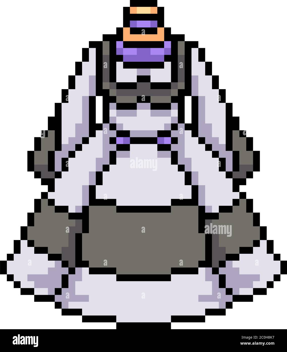 vector pixel art femelle robe isolé dessin animé Image Vectorielle ...