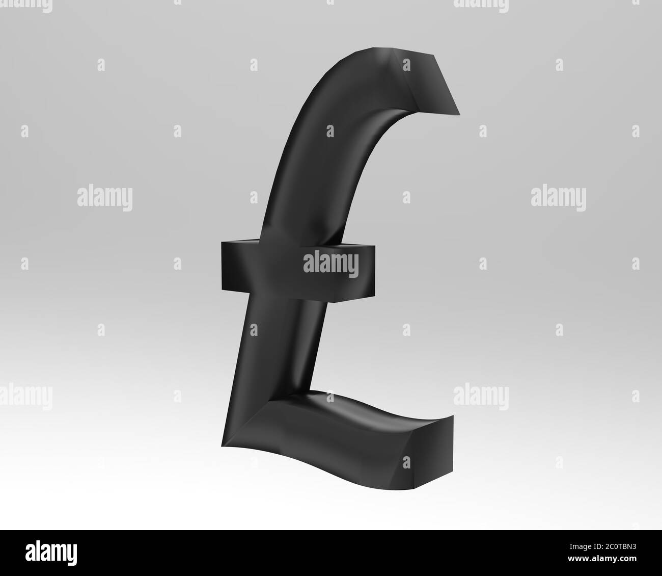 Symbole de la livre sterling 3d Banque d'images noir et blanc - Alamy