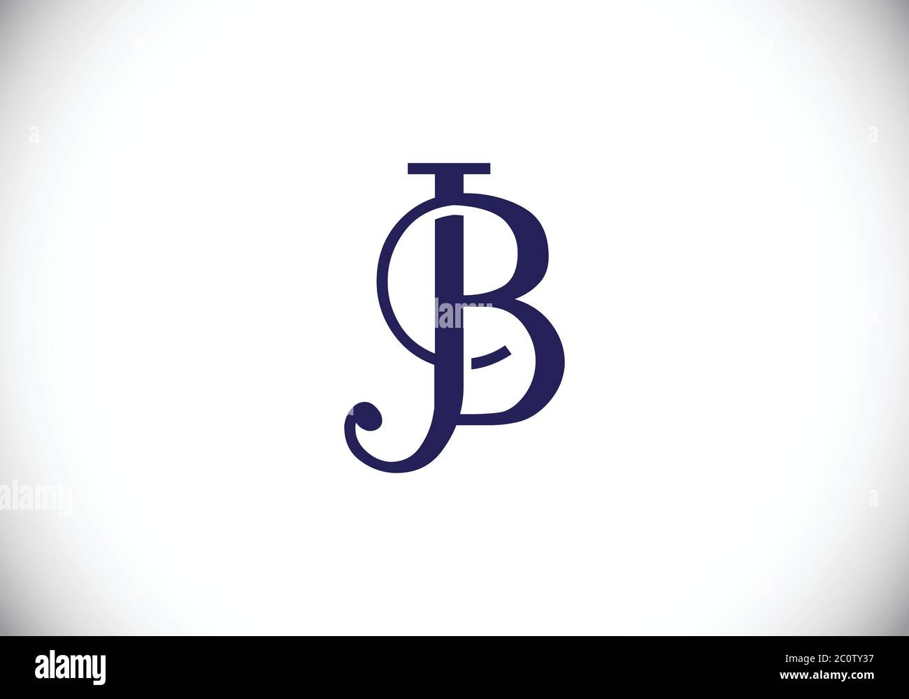 Modèle de vecteur de conception de logo J B de la lettre du monogramme ...