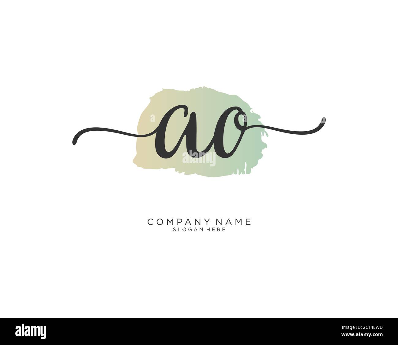 Ao initiales logo Banque d'images vectorielles - Alamy