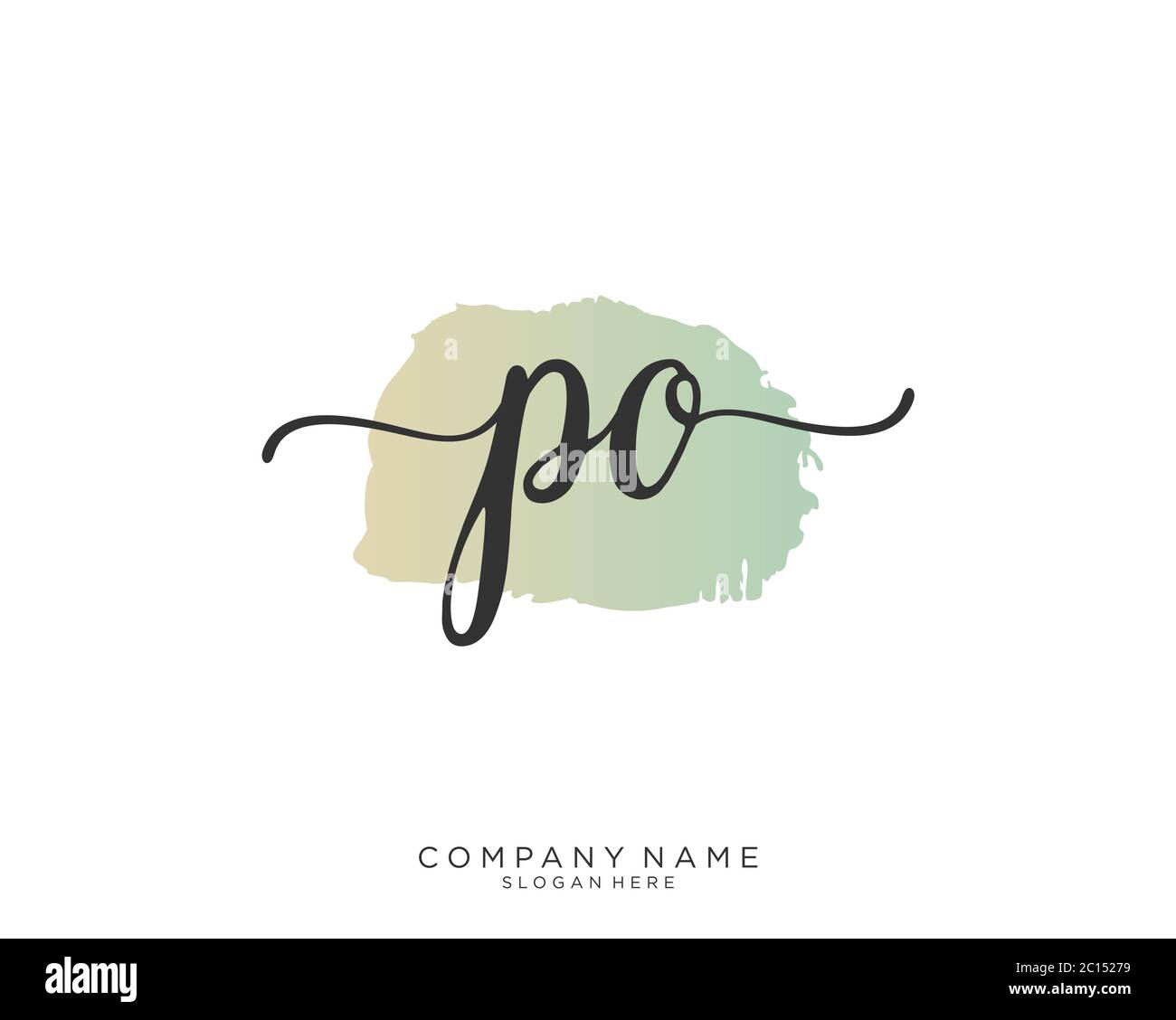 Lettre Po Logo Banque d'images vectorielles - Alamy