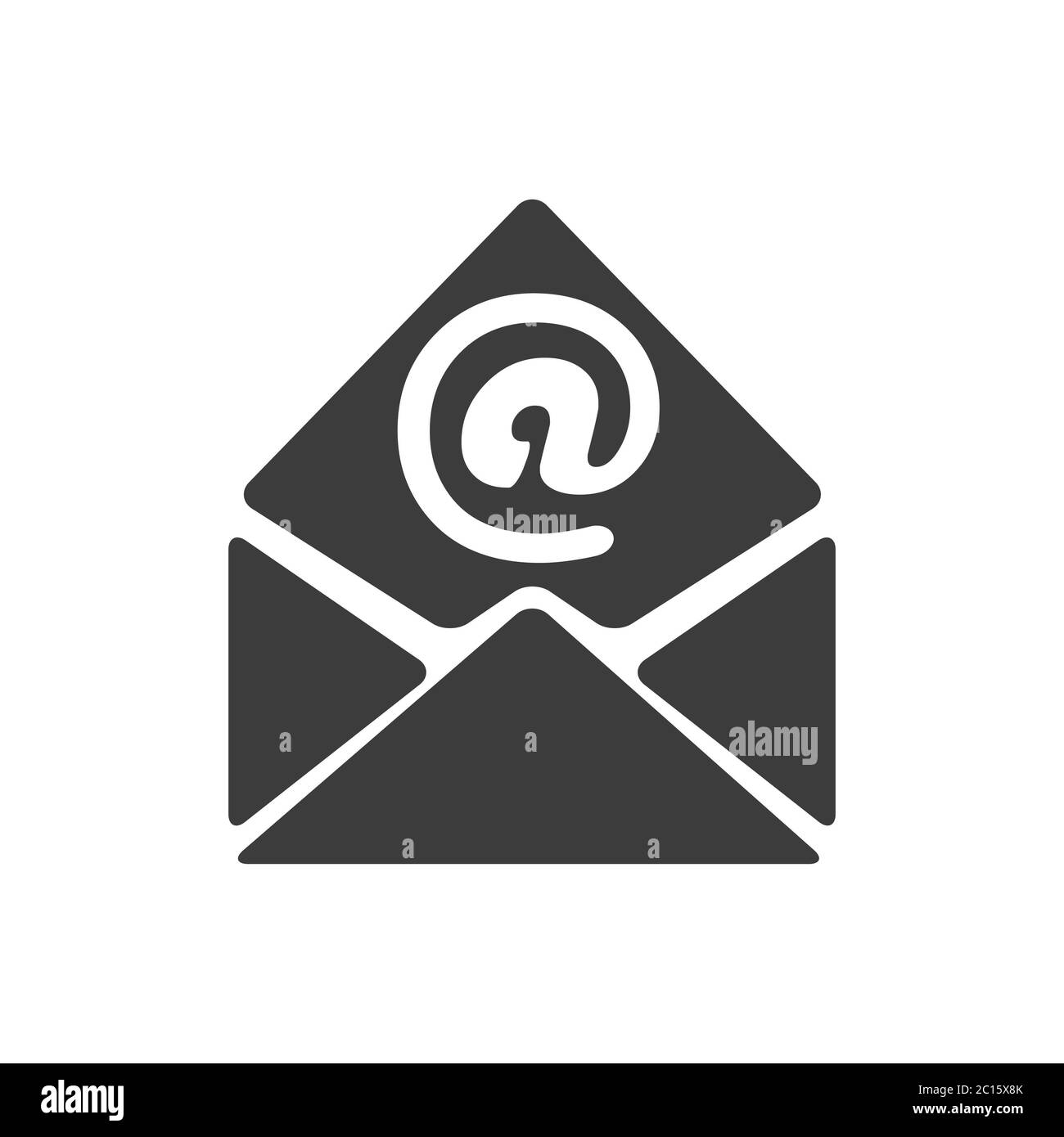 Icon email Banque d'images noir et blanc - Alamy