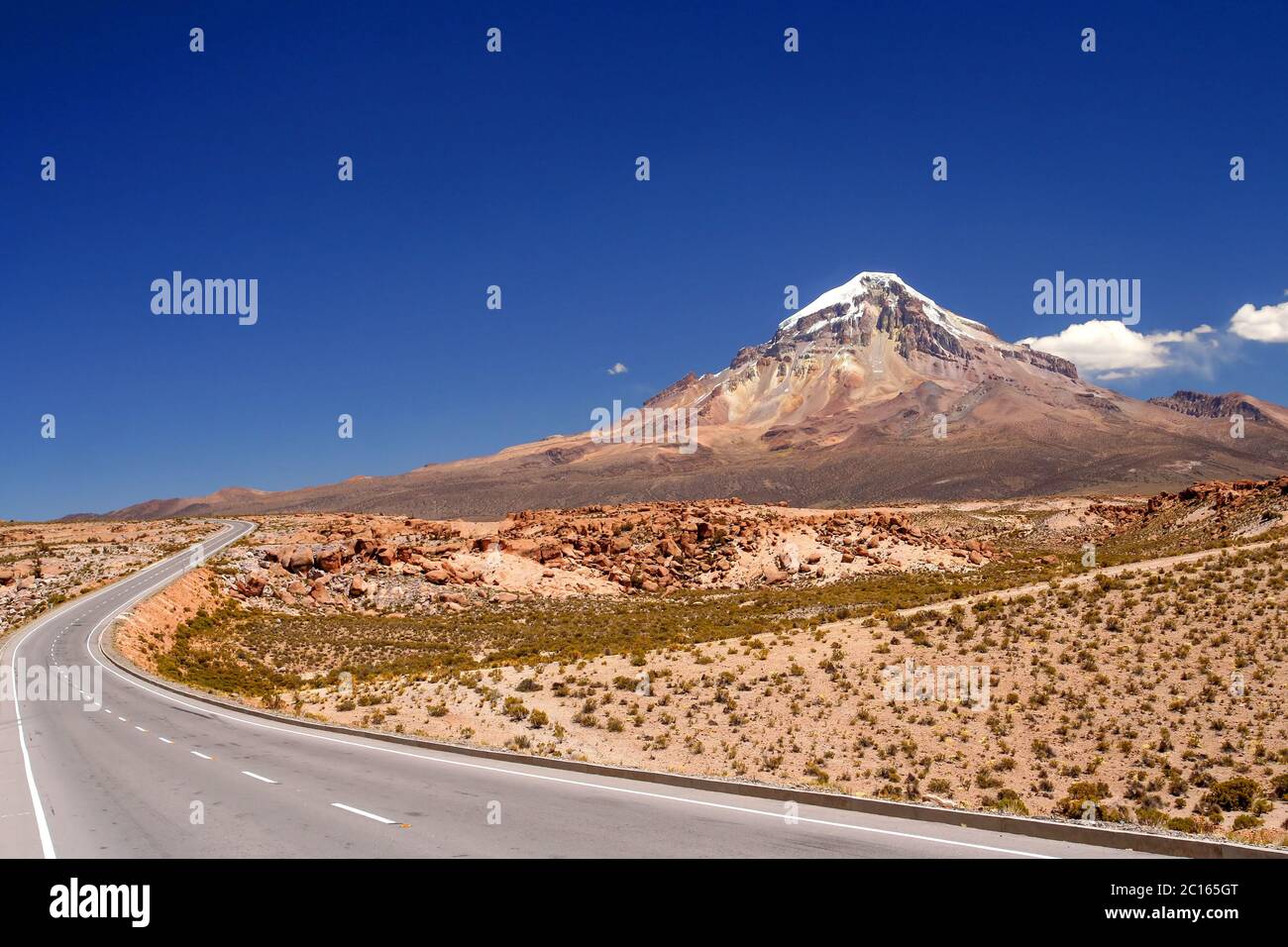 Volcan Nevado Sajama Banque d'image et photos - Alamy
