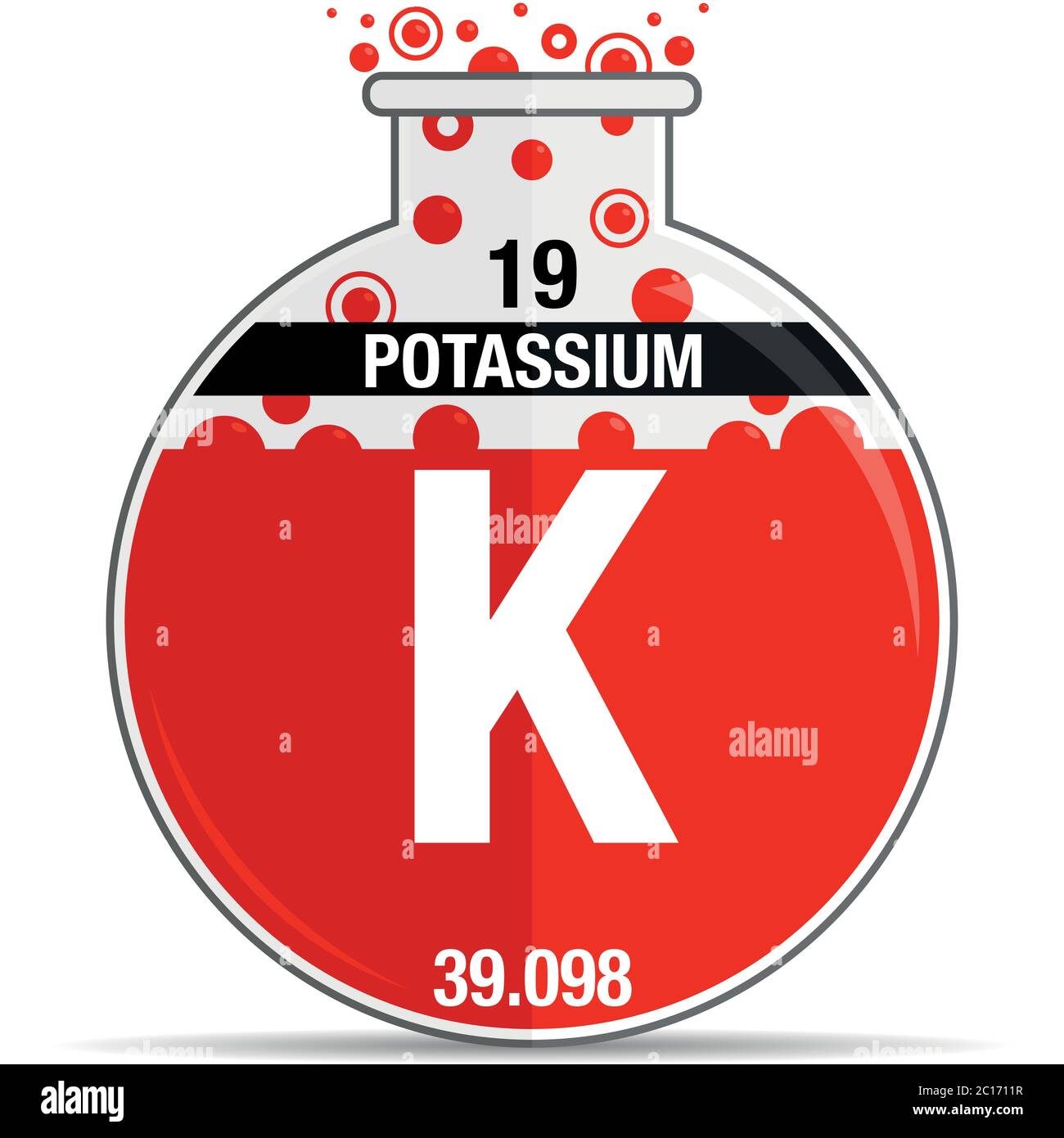 Potassium chemical element periodic table Banque d'images vectorielles ...