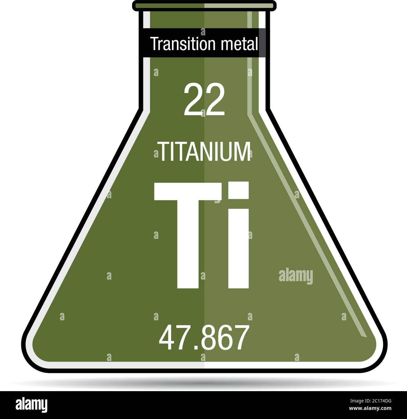 Periodic table elements titanium Banque d'images vectorielles - Alamy