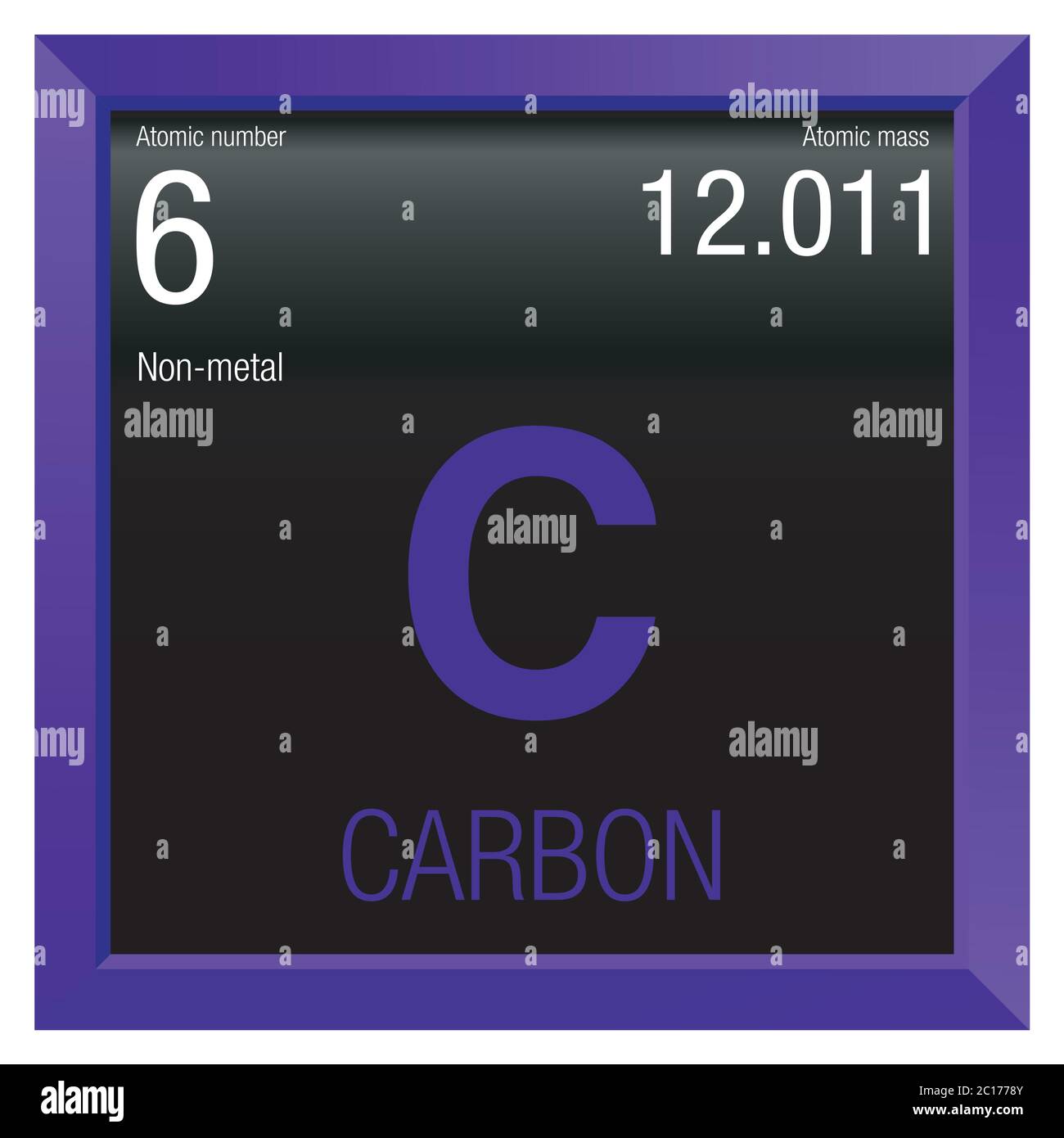 Periodic table element carbon Banque de photographies et d’images à ...