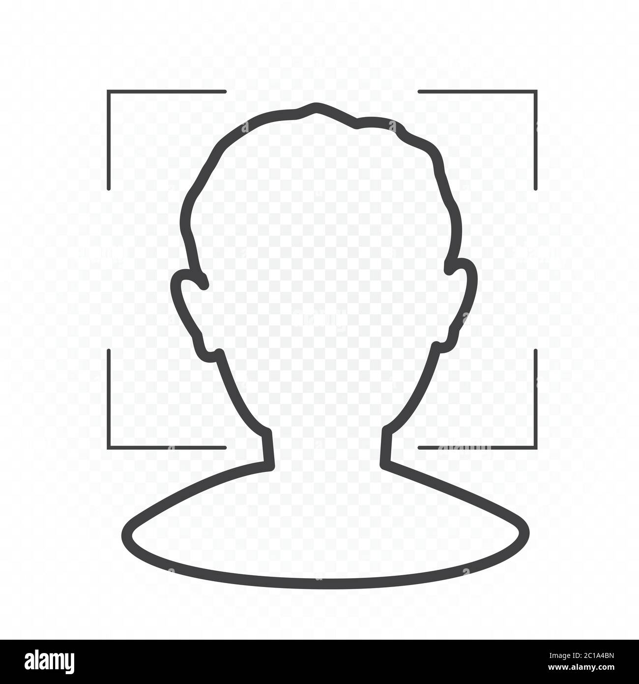 symbole de l'identifiant de face Image Vectorielle Stock - Alamy