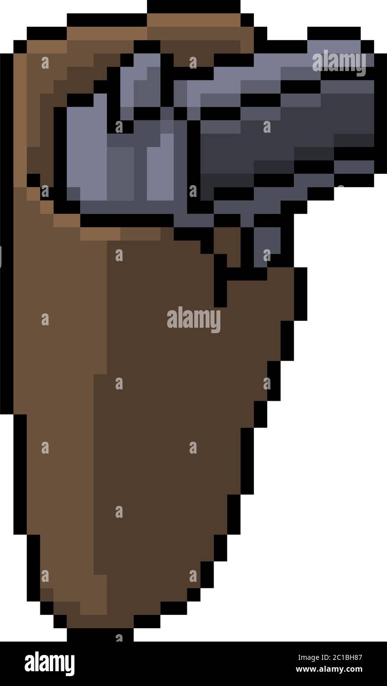 dessin animé isolé de pixel art canon vectoriel Image Vectorielle Stock ...