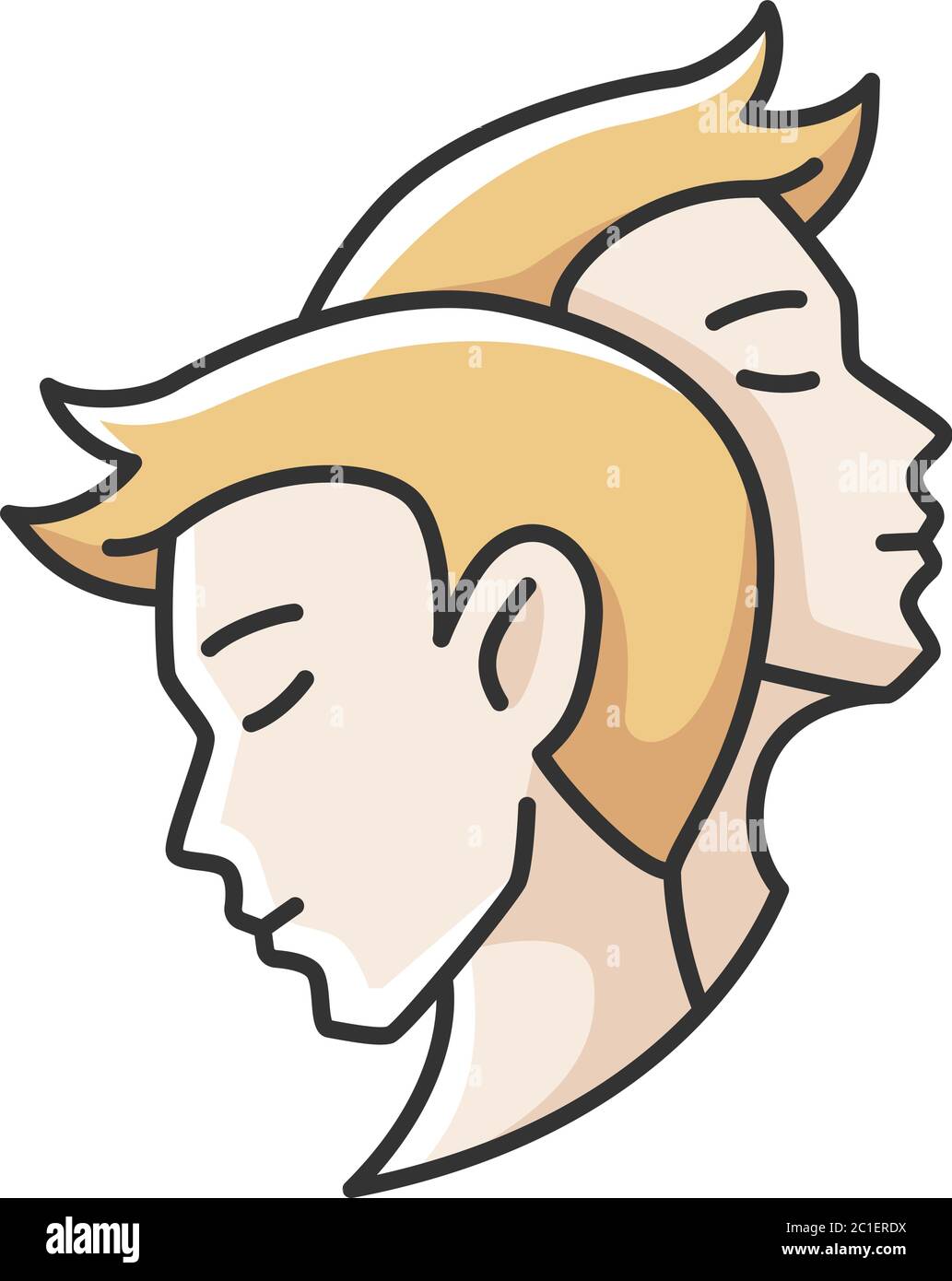 Jumeaux identiques Banque d'images vectorielles - Alamy