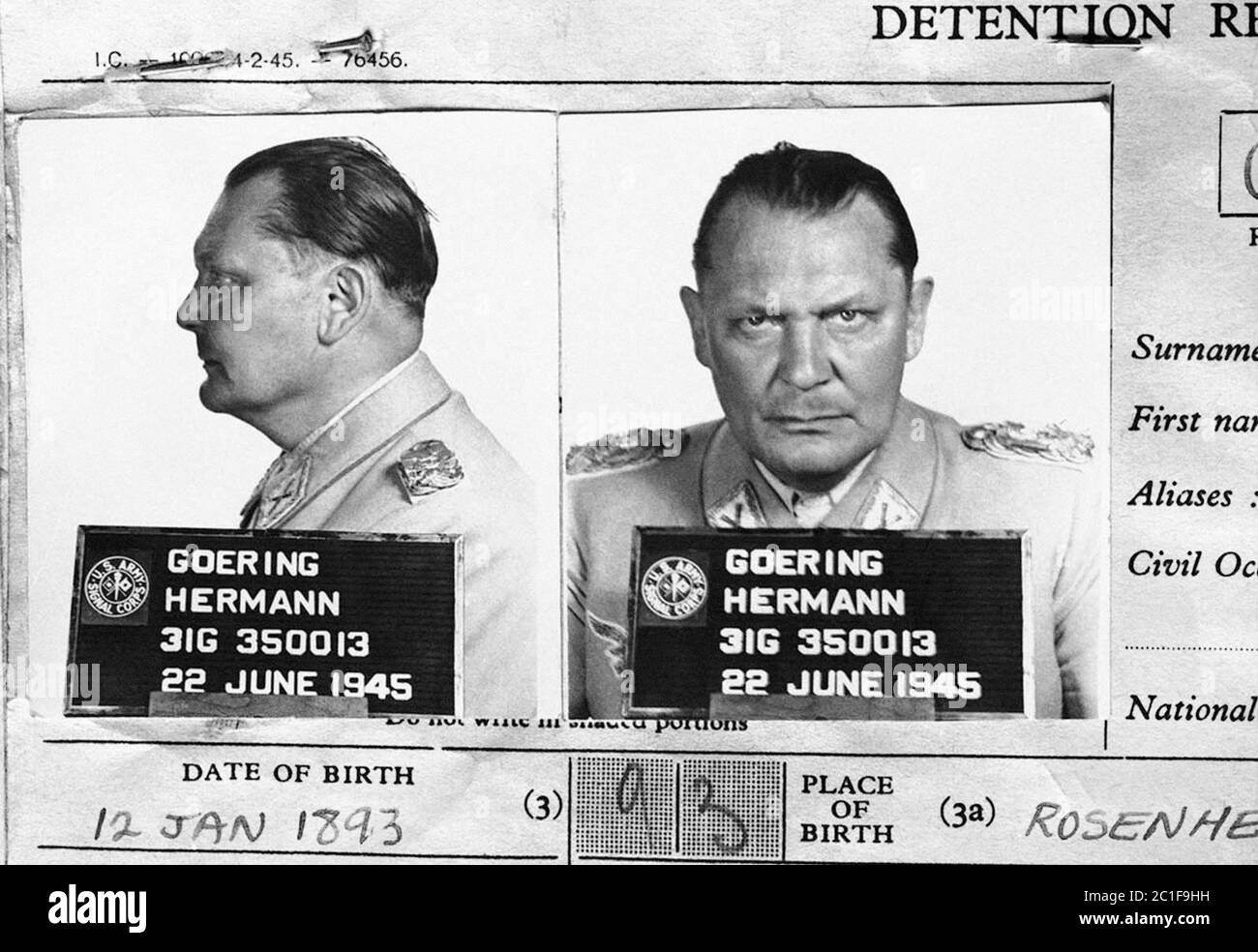 Nazi Luftwaffe Leader Goering Banque d'image et photos - Alamy