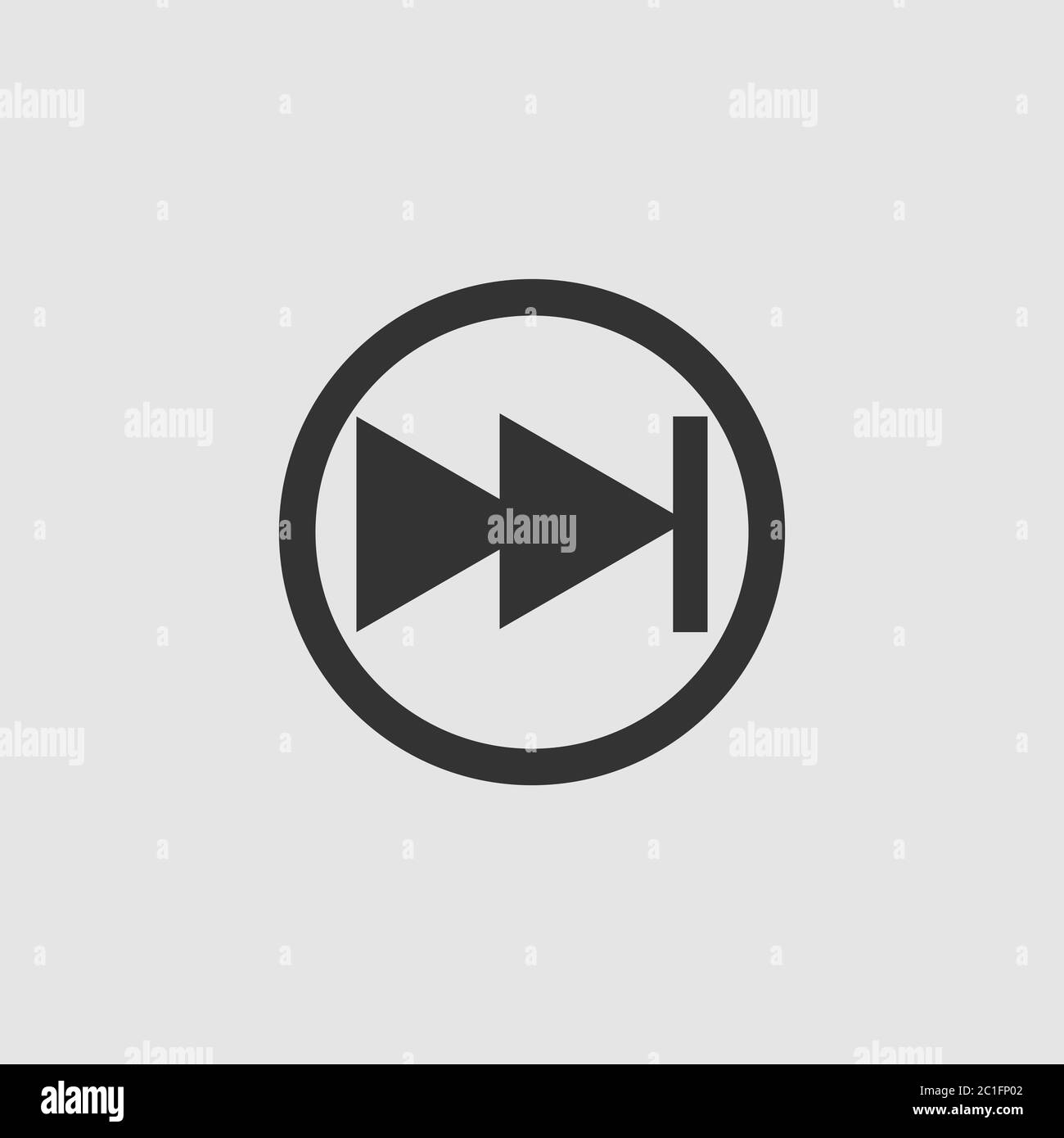 Avance rapide double flèche droite icône plate. Pictogramme noir sur ...