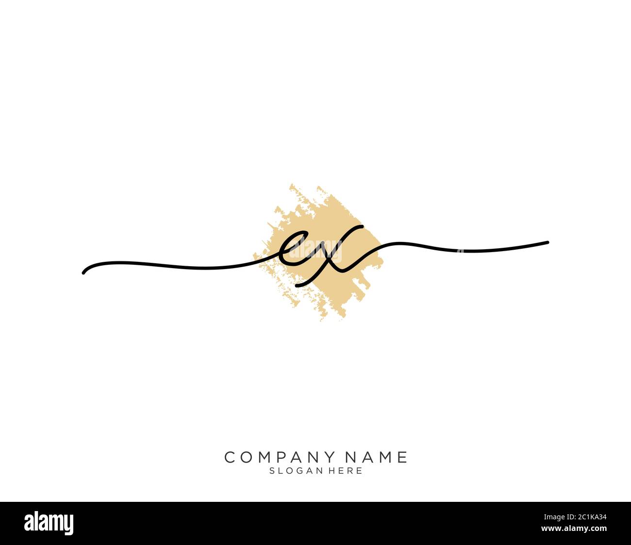 Ex initiales logo Banque de photographies et d’images à haute ...