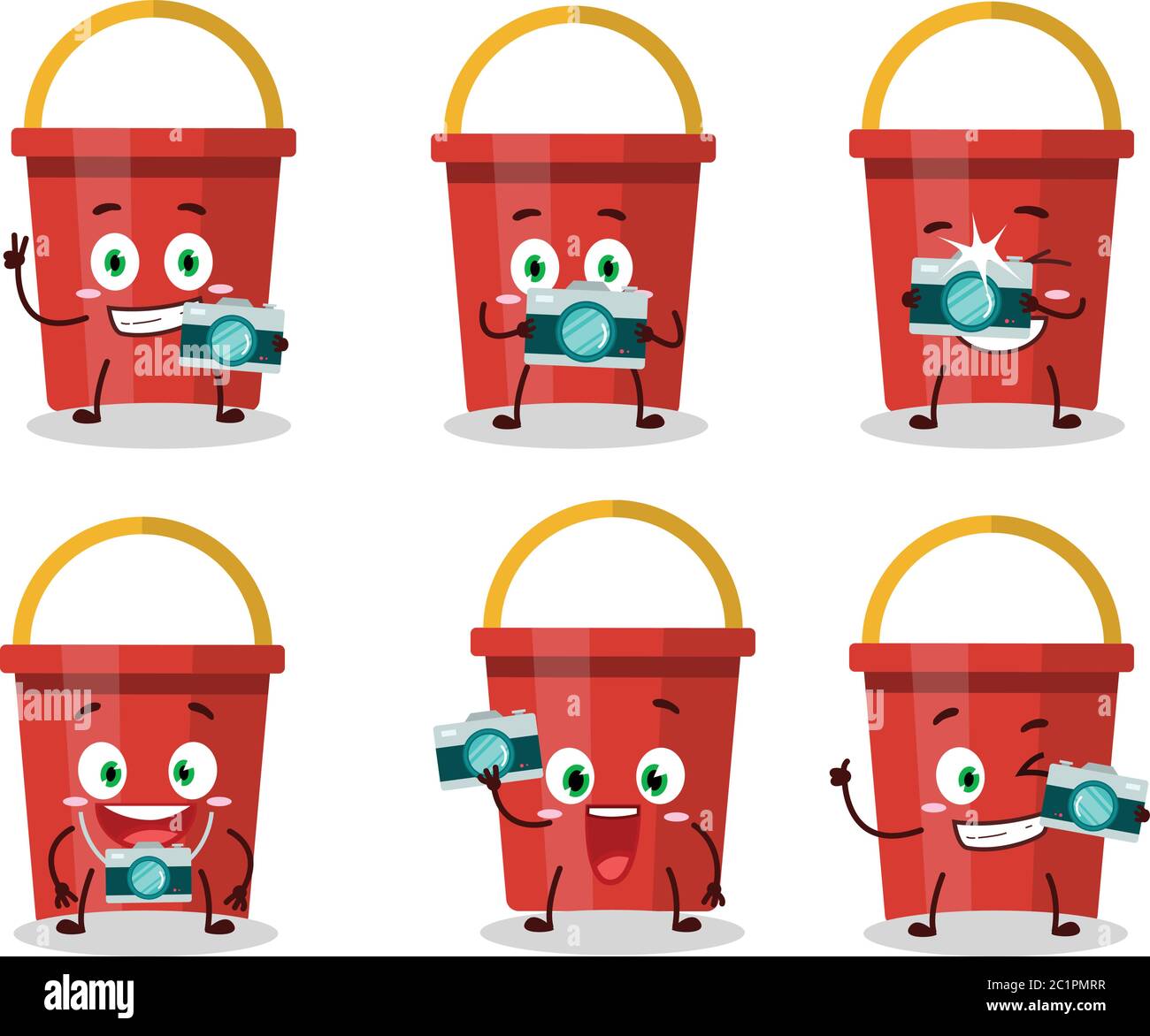 Émoticône de profession de photographe avec le personnage de dessin ...