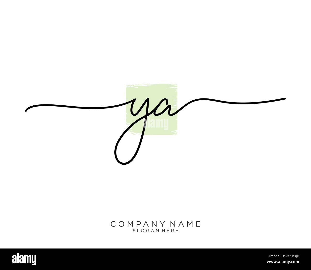 Ya initiales logo Banque d'images vectorielles - Alamy