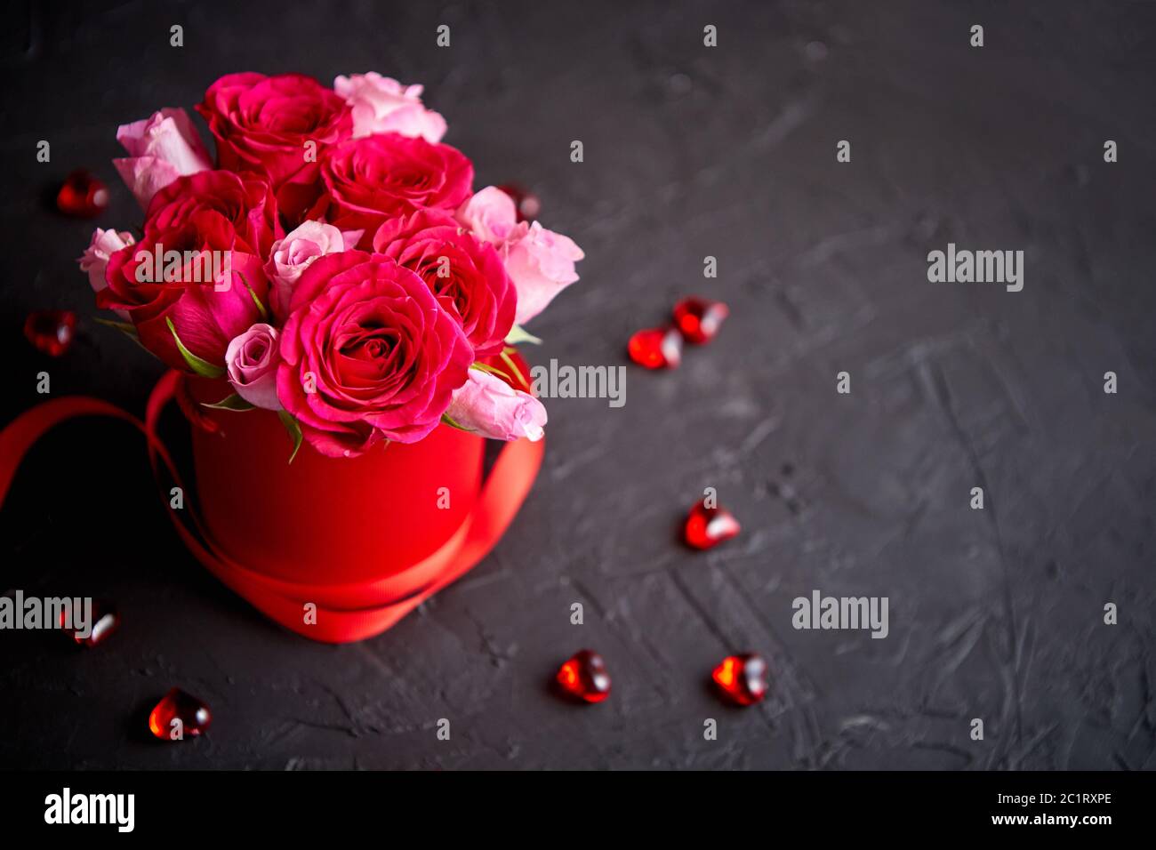 Coeur Roses Rouges Banque d'image et photos - Alamy