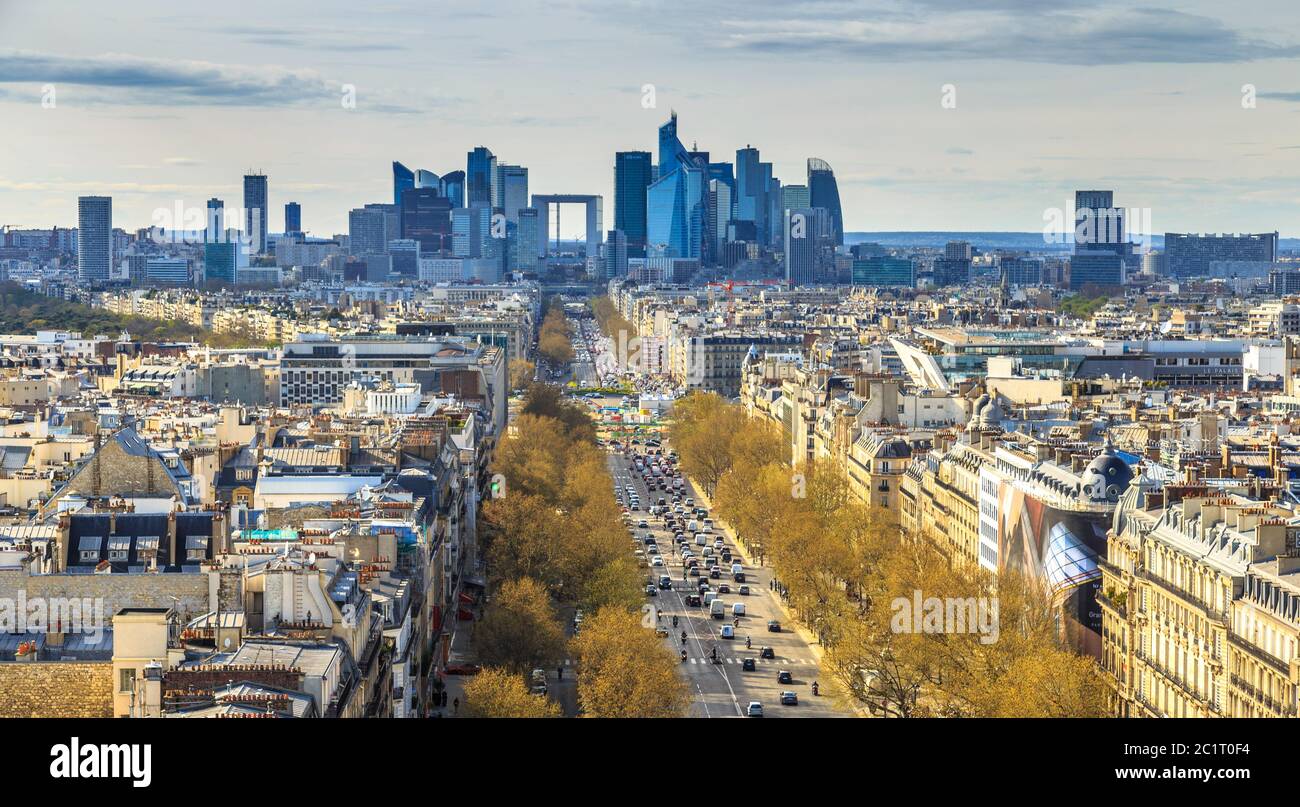 Arc triomphe defense perspective Banque de photographies et d’images à ...