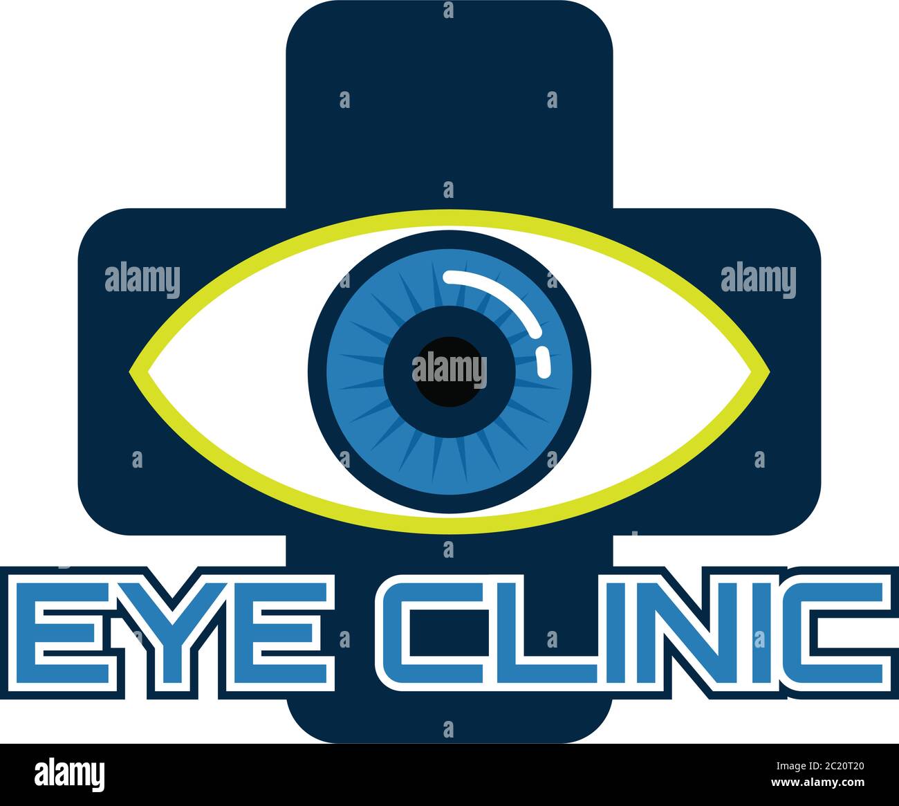 ophtalmologie ophtalmologique optométriste de l'œil logo clinique avec ...