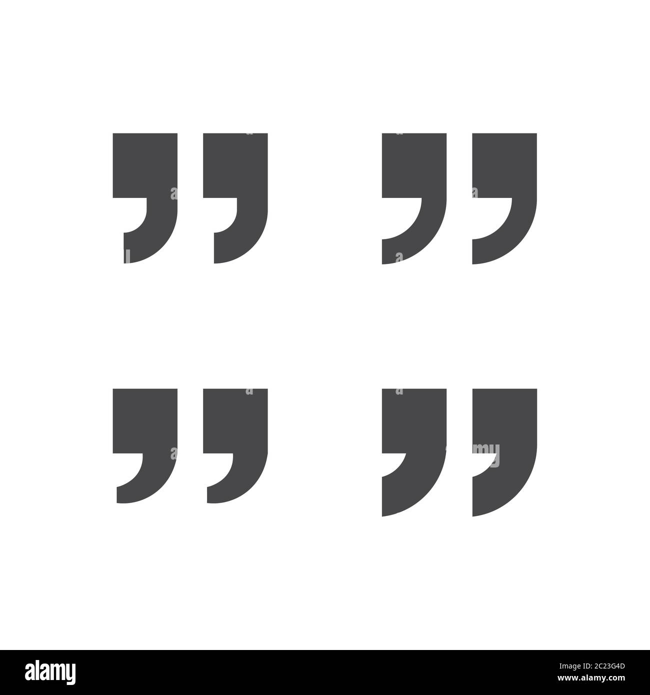 Symbole de guillemets Banque d'images vectorielles - Alamy