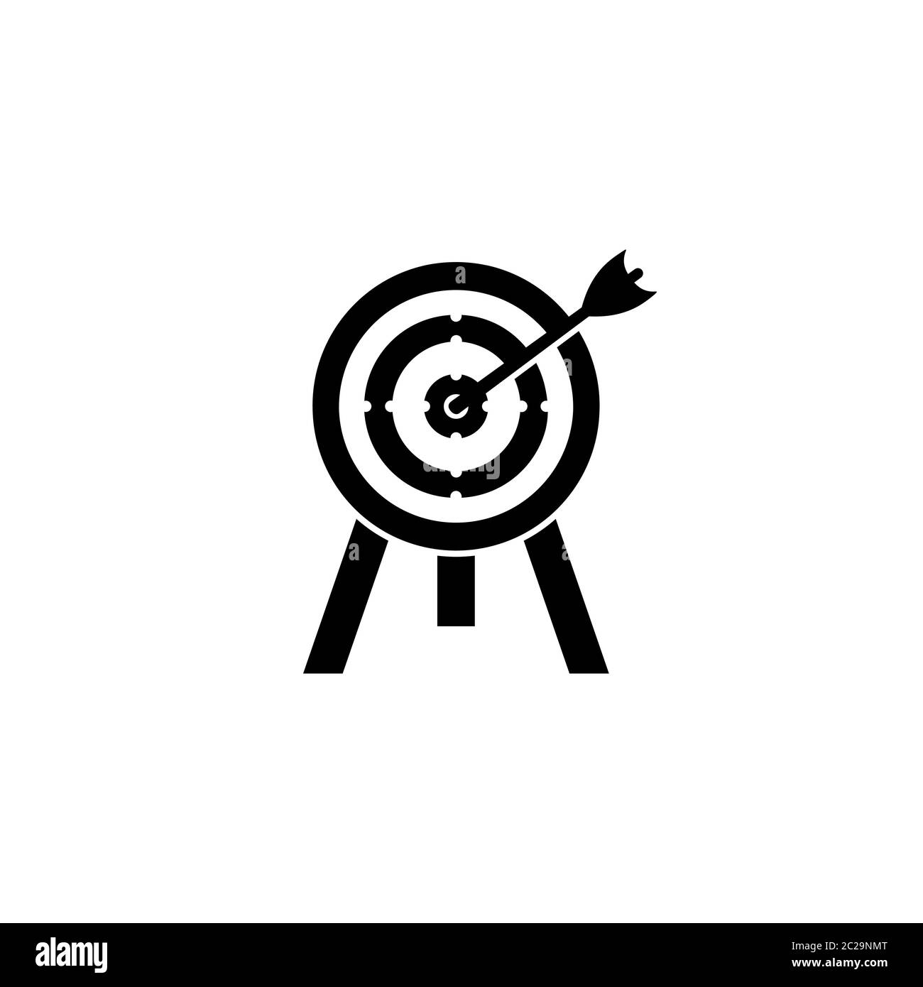 Mission, icône de cible ou logo d'objectif d'entreprise sur fond blanc ...