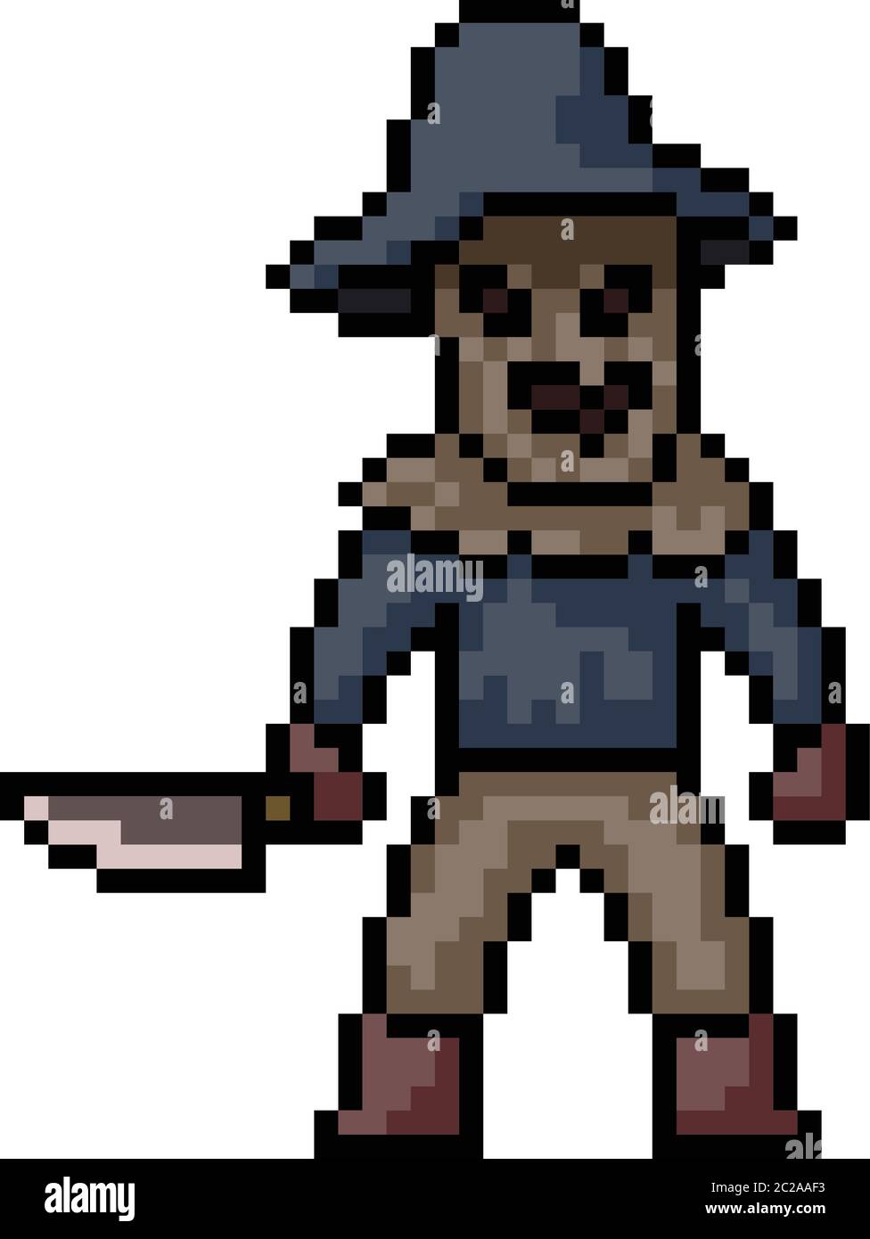 Psychopath cartoon pixel art Banque de photographies et d’images à ...
