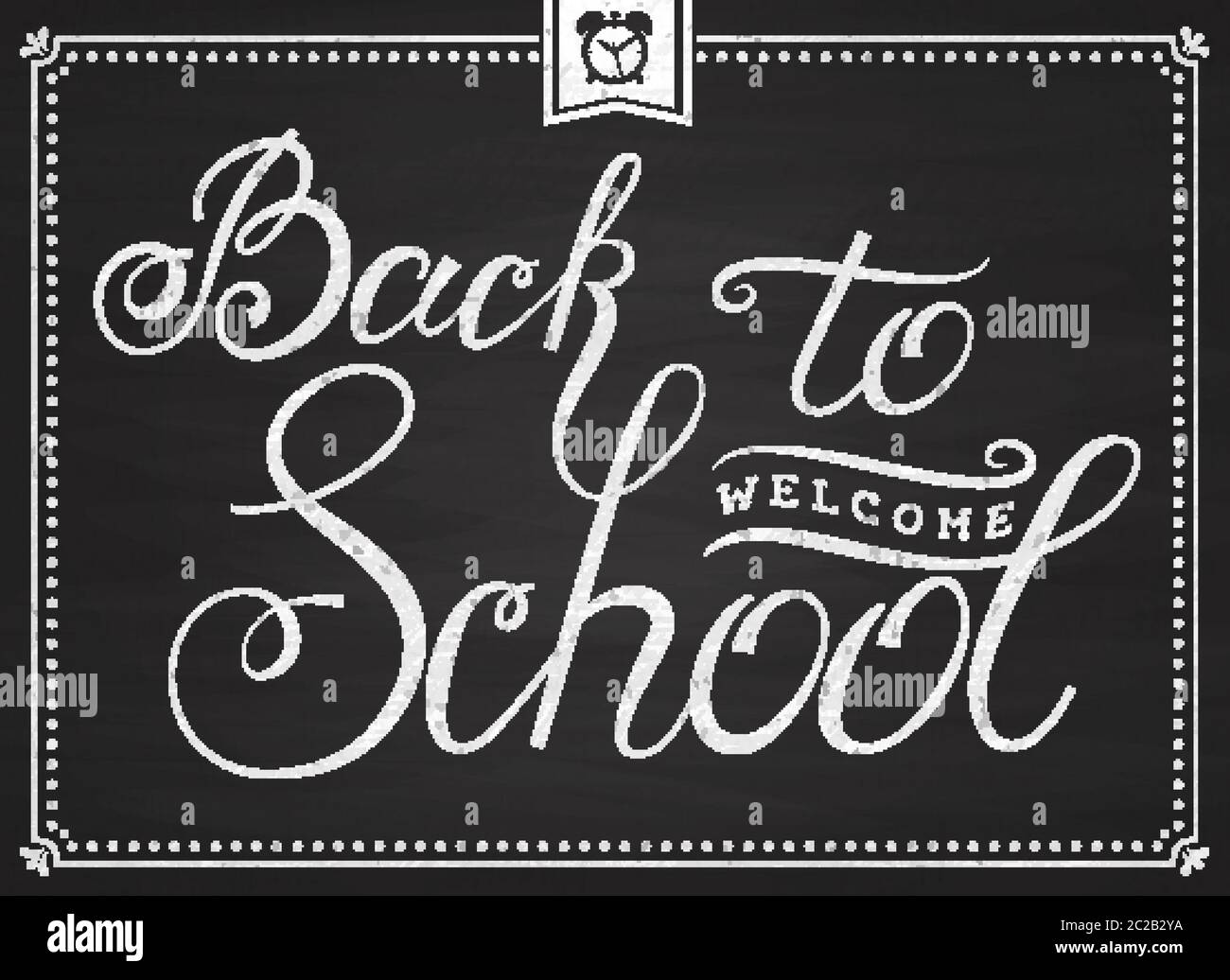 Bienvenue à la rentrée ! Bannière avec inscription à la main sur le ...