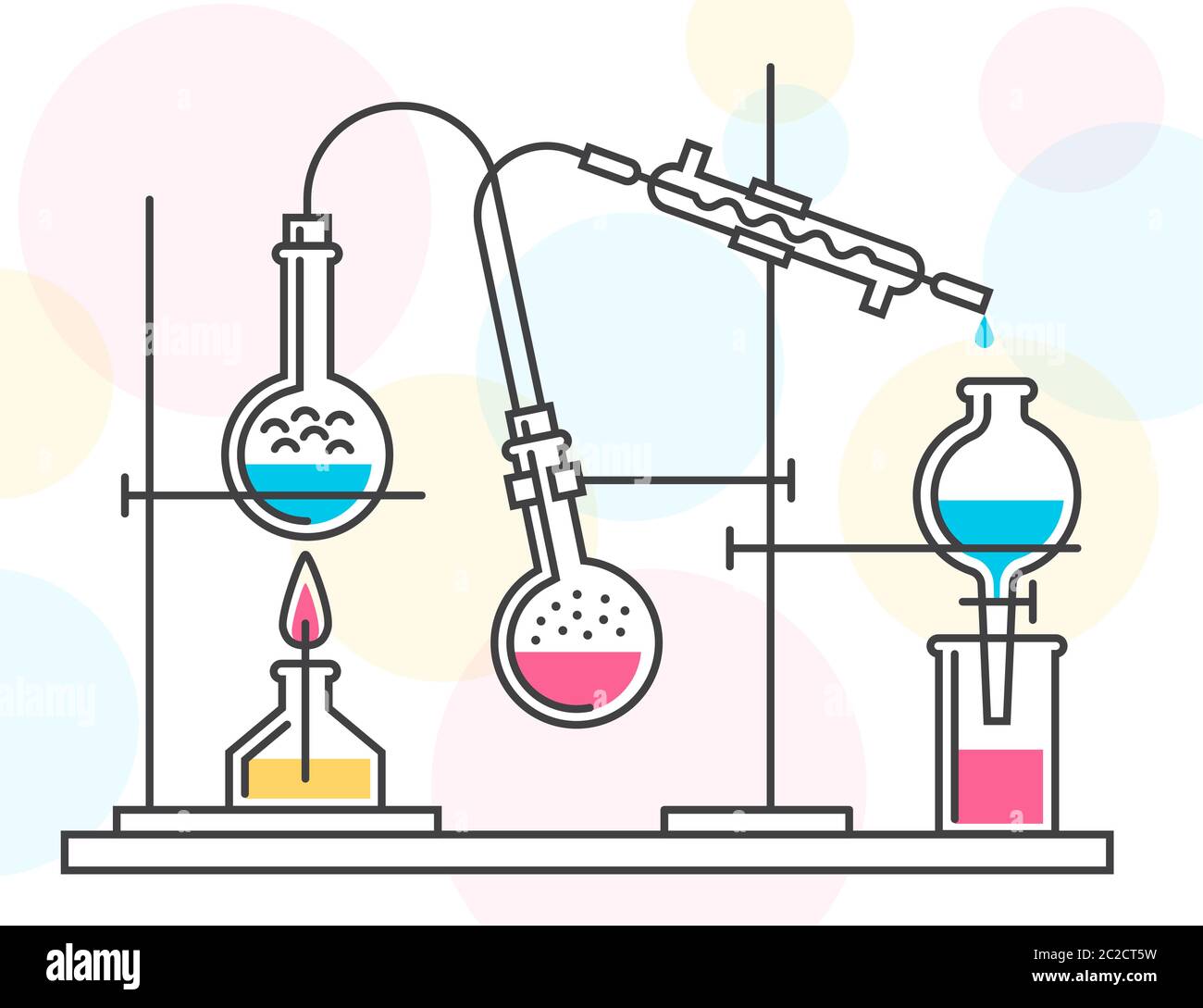Ballon de distillation Banque d'images vectorielles - Alamy