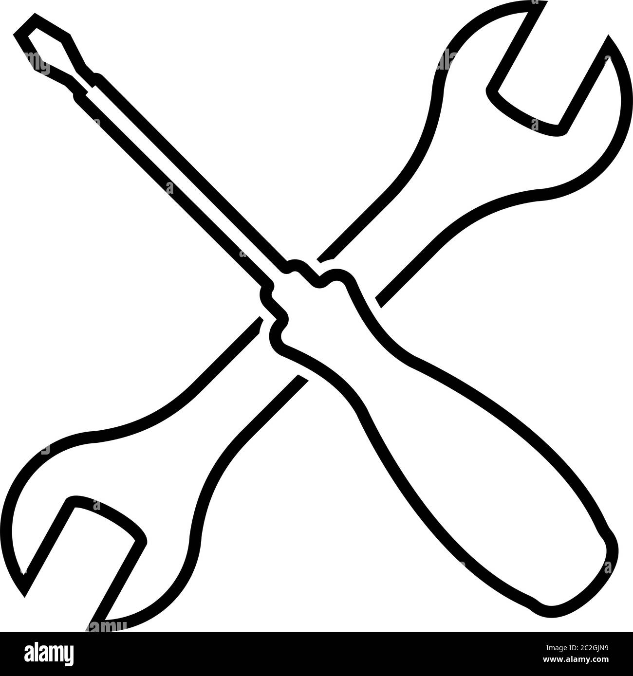 Clé à fourche Banque d'images vectorielles - Alamy