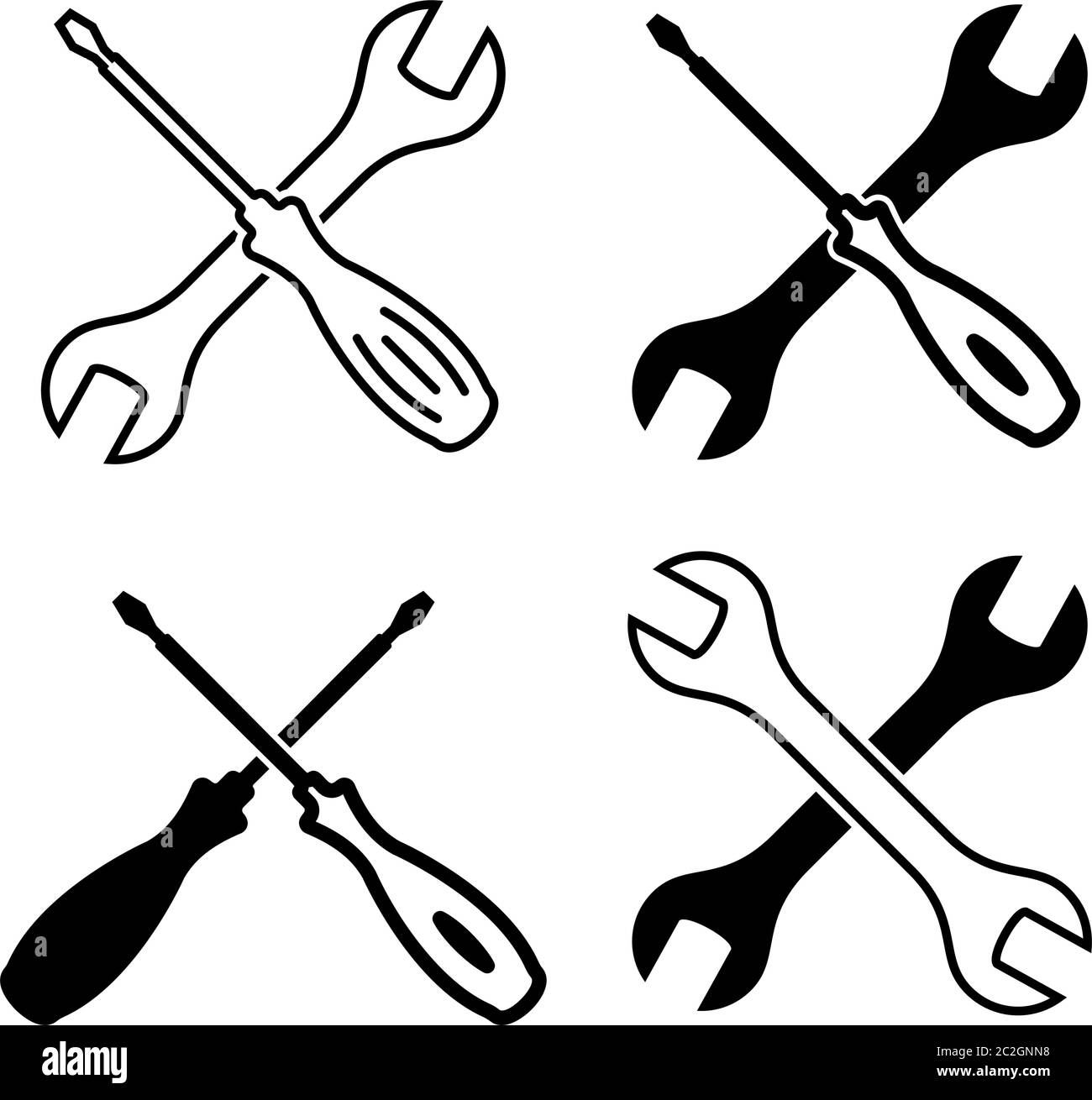 Clé à fourche Banque d'images vectorielles - Alamy