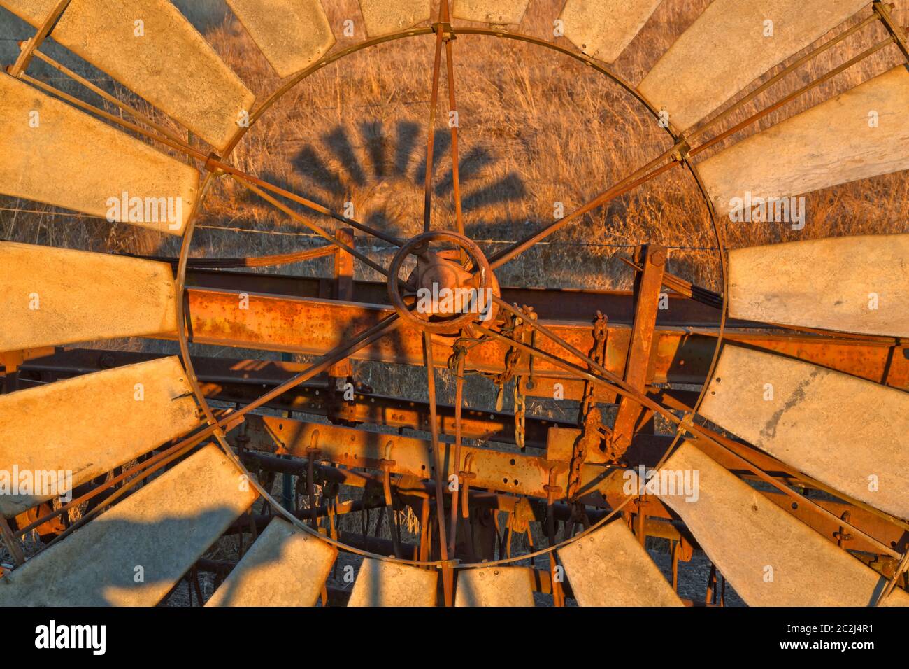 Le système de pompe à vent classique à lames multiples a été utilisé ...