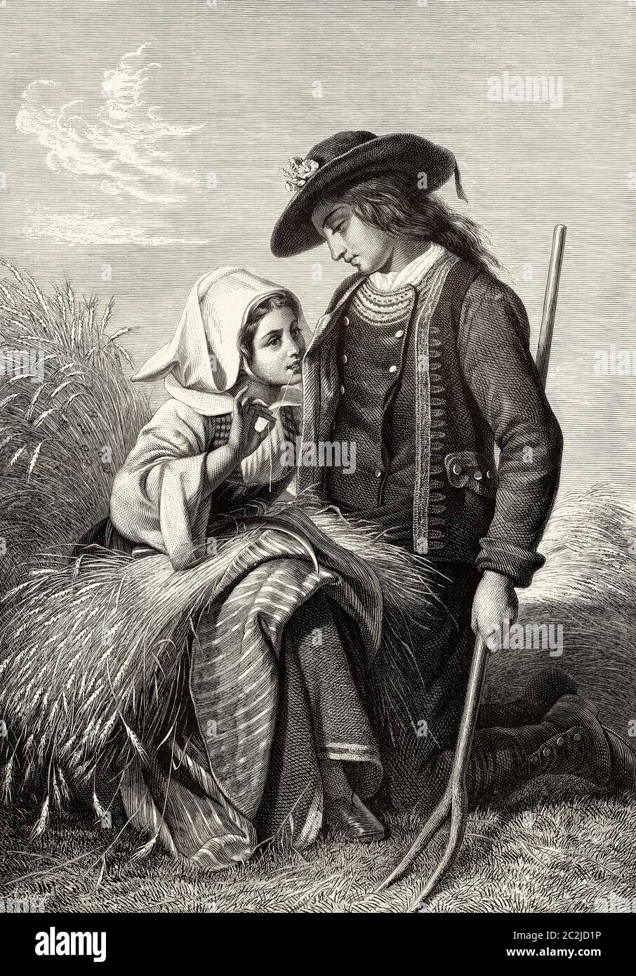 Antigna agriculteurs gravure Banque de photographies et d’images à ...