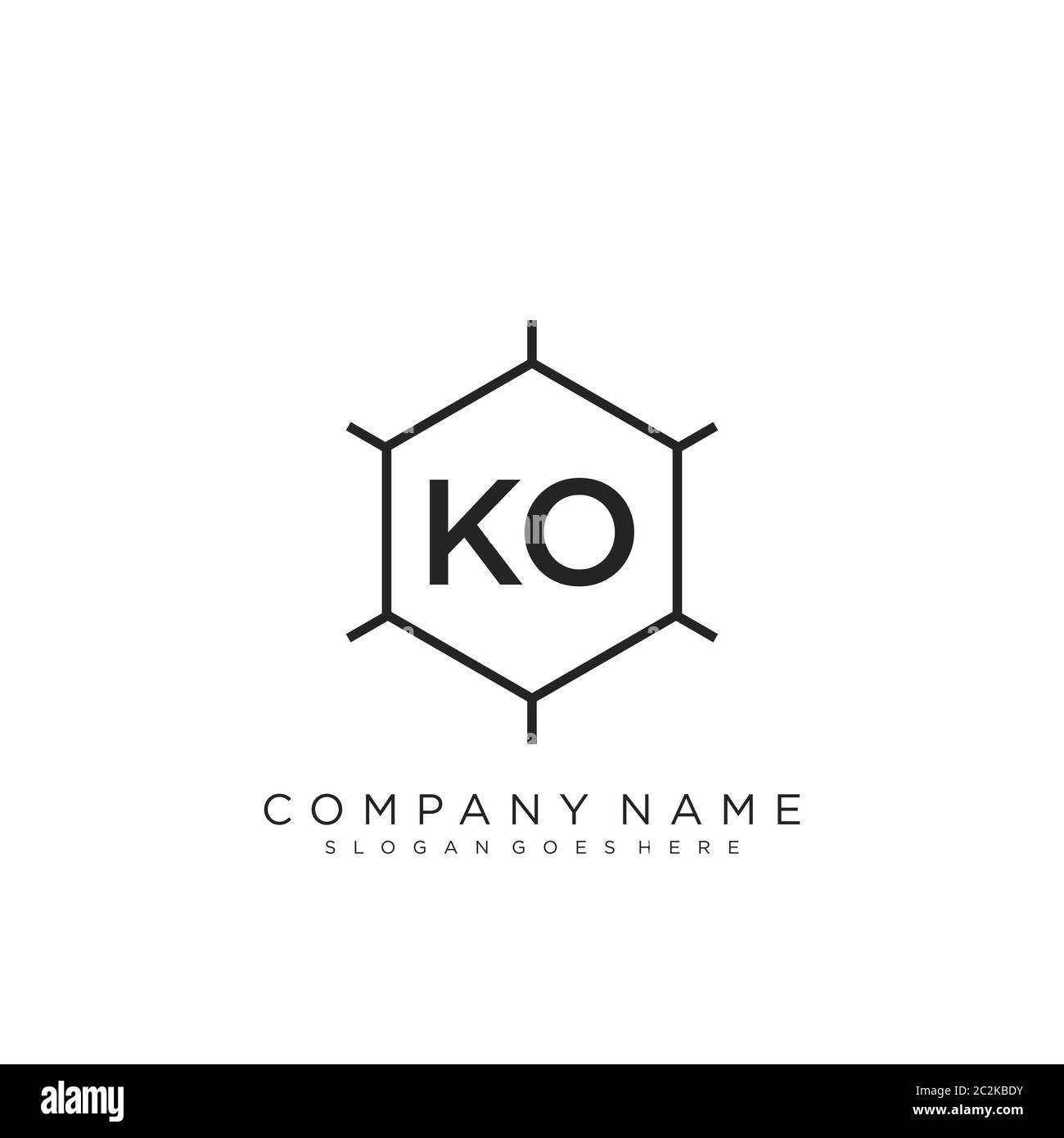 Logo des initiales ko Banque de photographies et d’images à haute ...