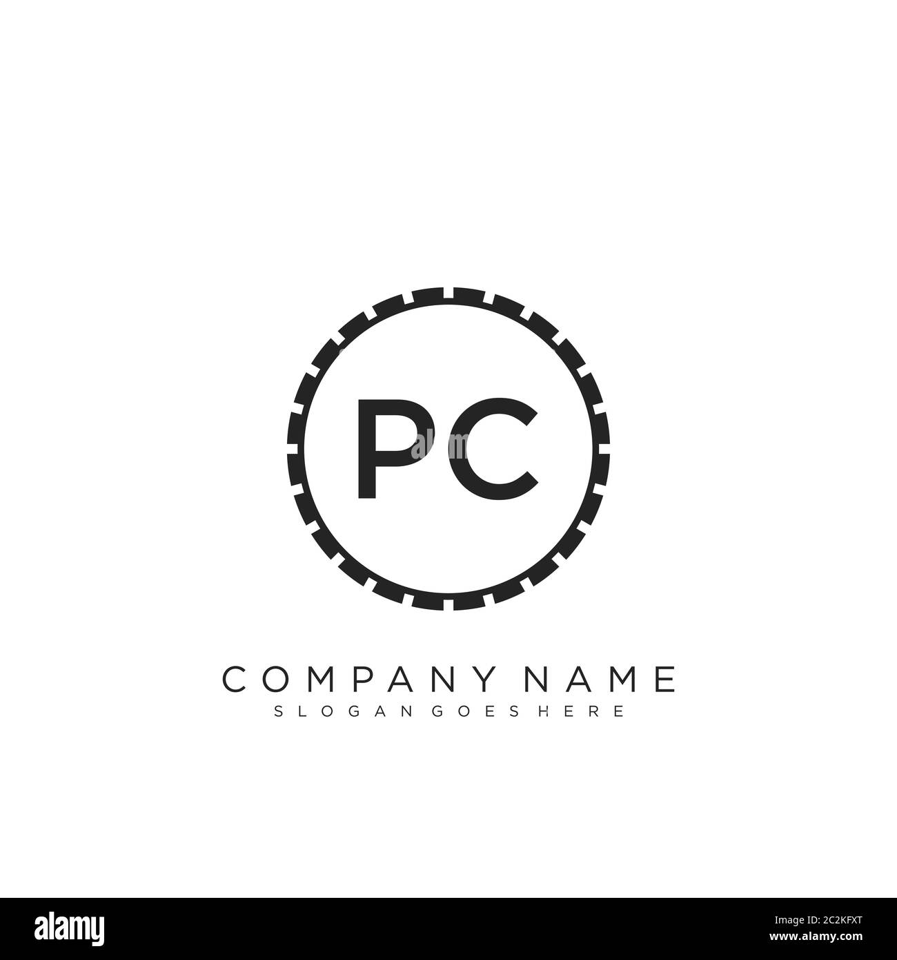 Logo des initiales pc Banque de photographies et d’images à haute ...