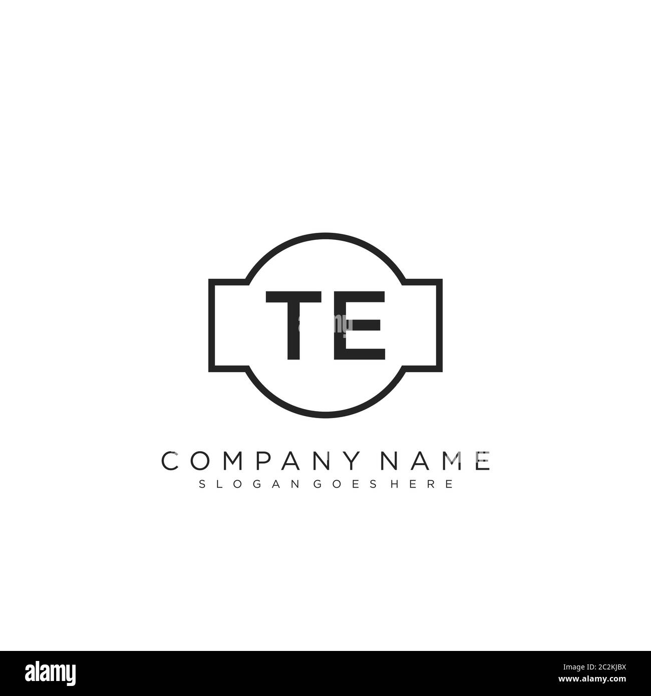 Te initiales logo Banque d'images vectorielles - Alamy