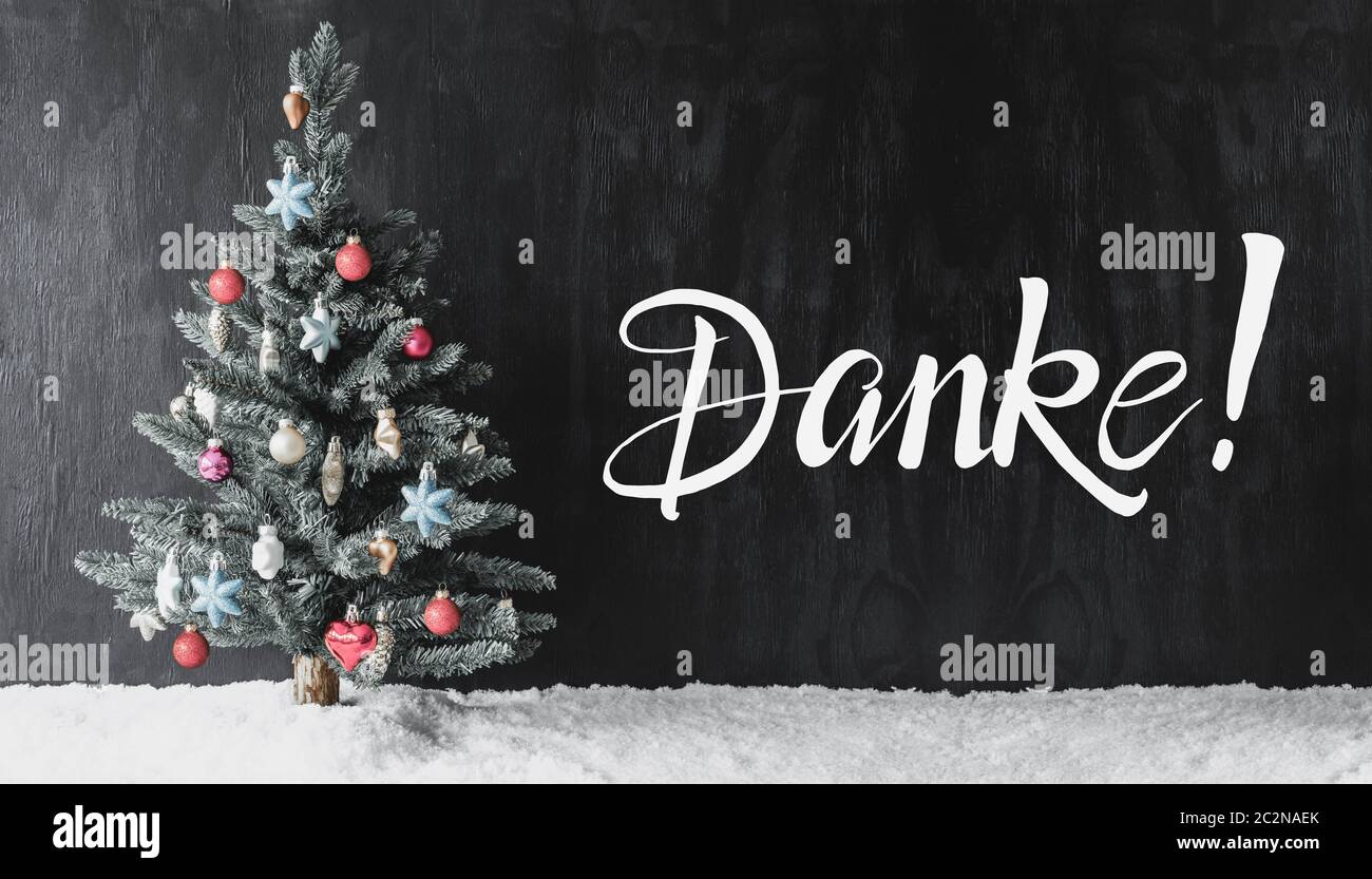 Calligraphie allemand Danke veut dire merci. Arbre généalogique avec ...