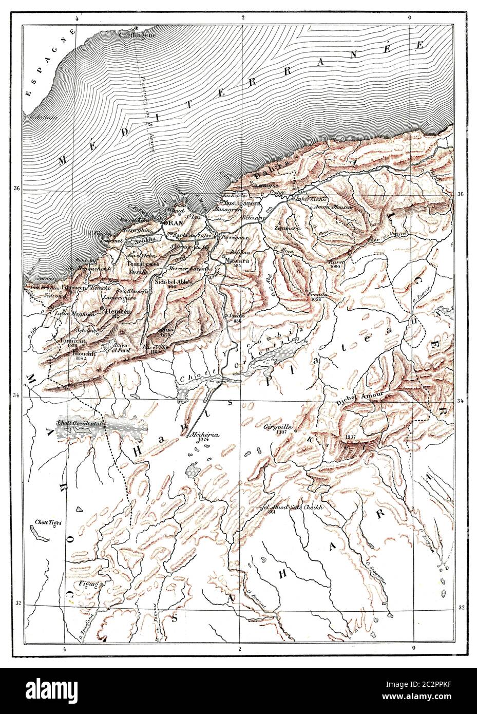 Carte oran Banque de photographies et d’images à haute résolution - Alamy