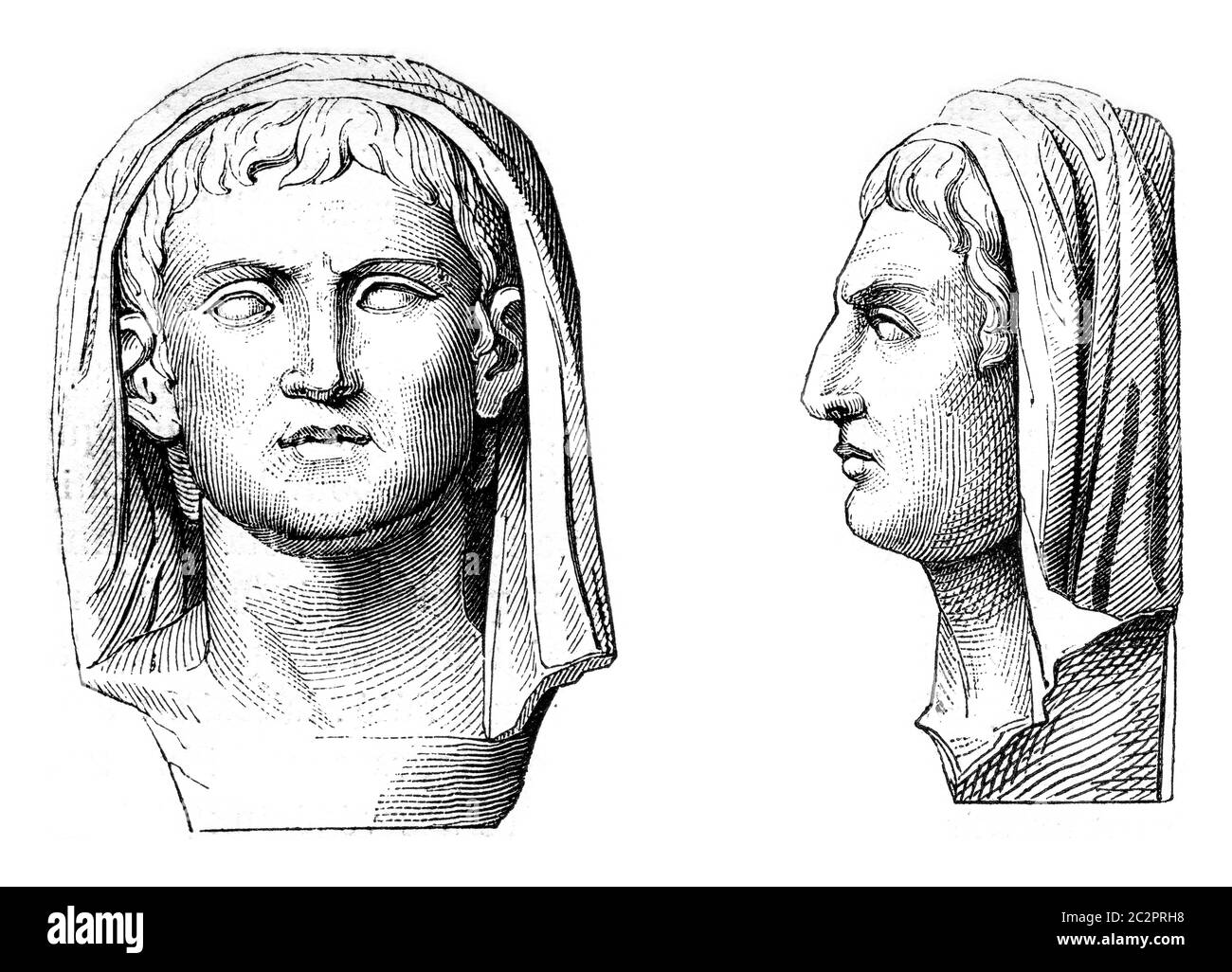 Portrait de Pliny le plus jeune, sur le marbre conservé après le palais ...