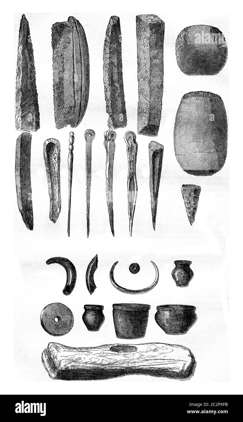 Gaulois gravure Banque d'images noir et blanc - Alamy