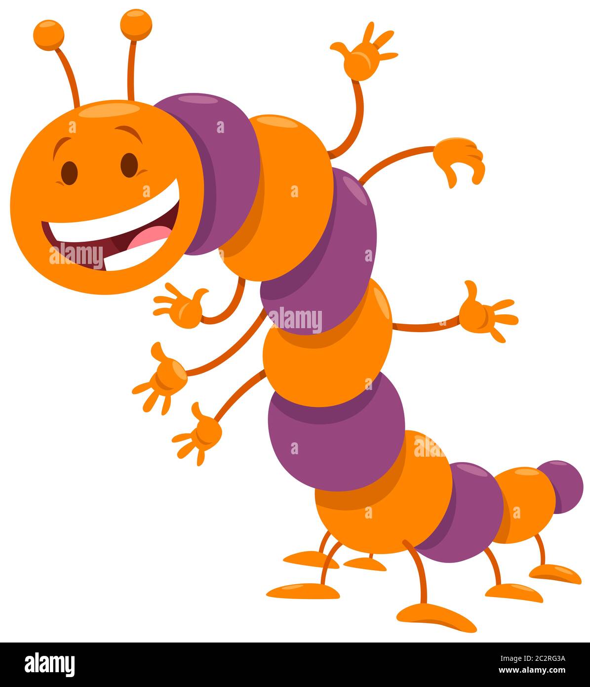 drôle de chenille insecte personnage de bande dessinée Photo Stock - Alamy
