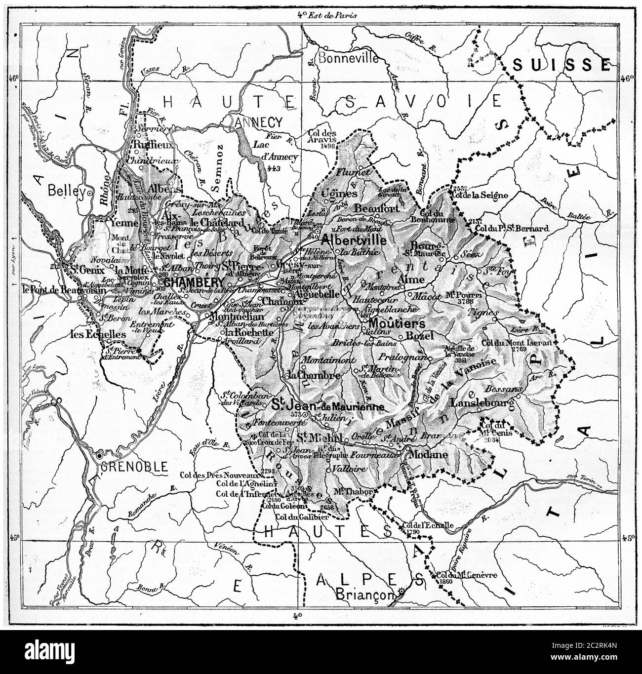 Savoie map Banque de photographies et d’images à haute résolution - Alamy