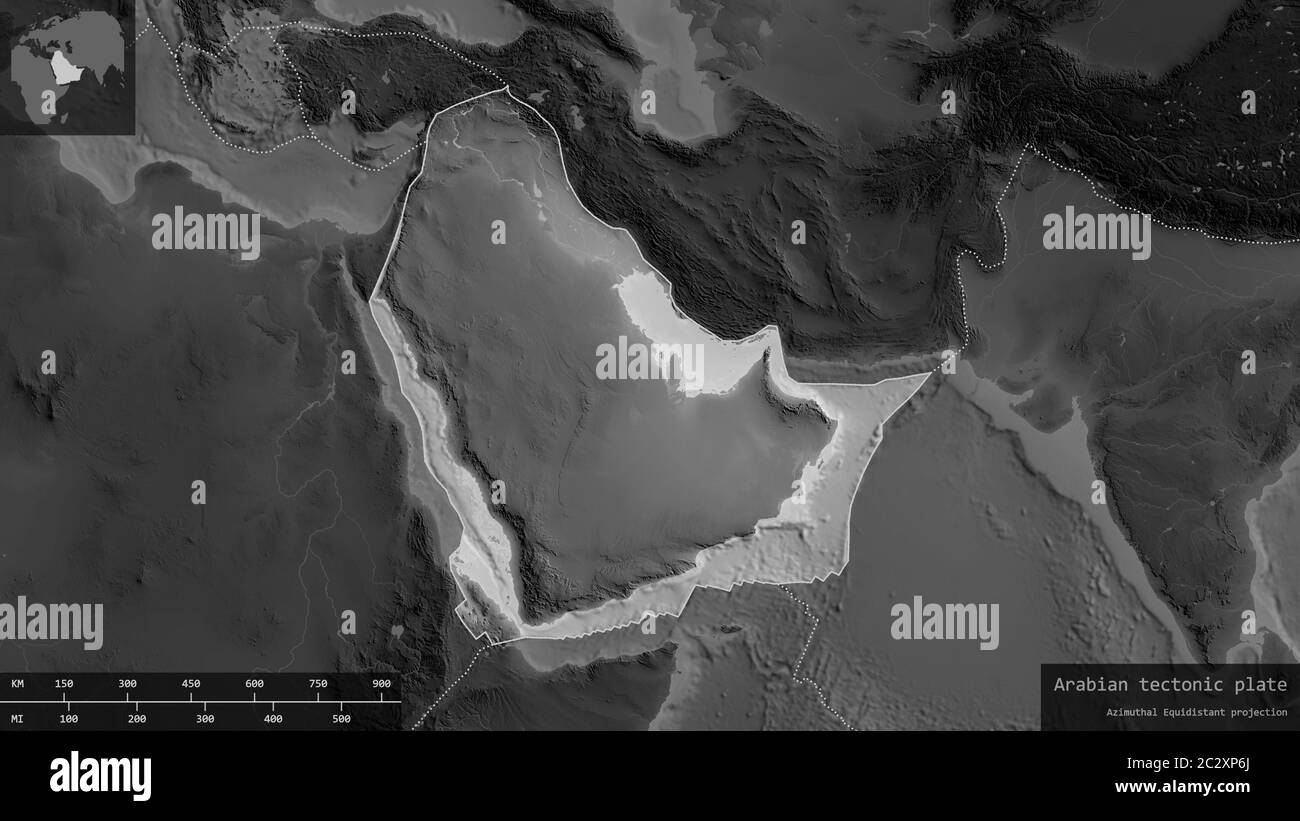 Plaque tectonique arabe Banque d'images noir et blanc - Alamy